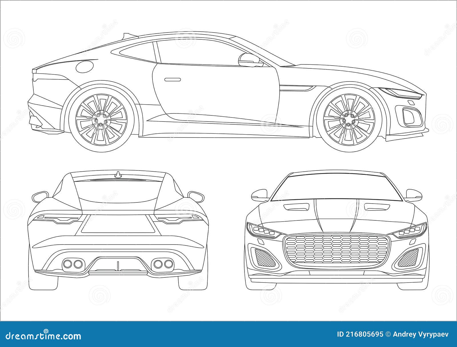 Sport coupe stock vector. Illustration of sport, auto - 216805695
