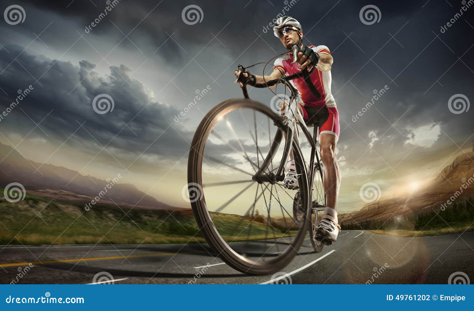 Sport. Cyclist stock photo. Image of adventure, flare - 49761202
