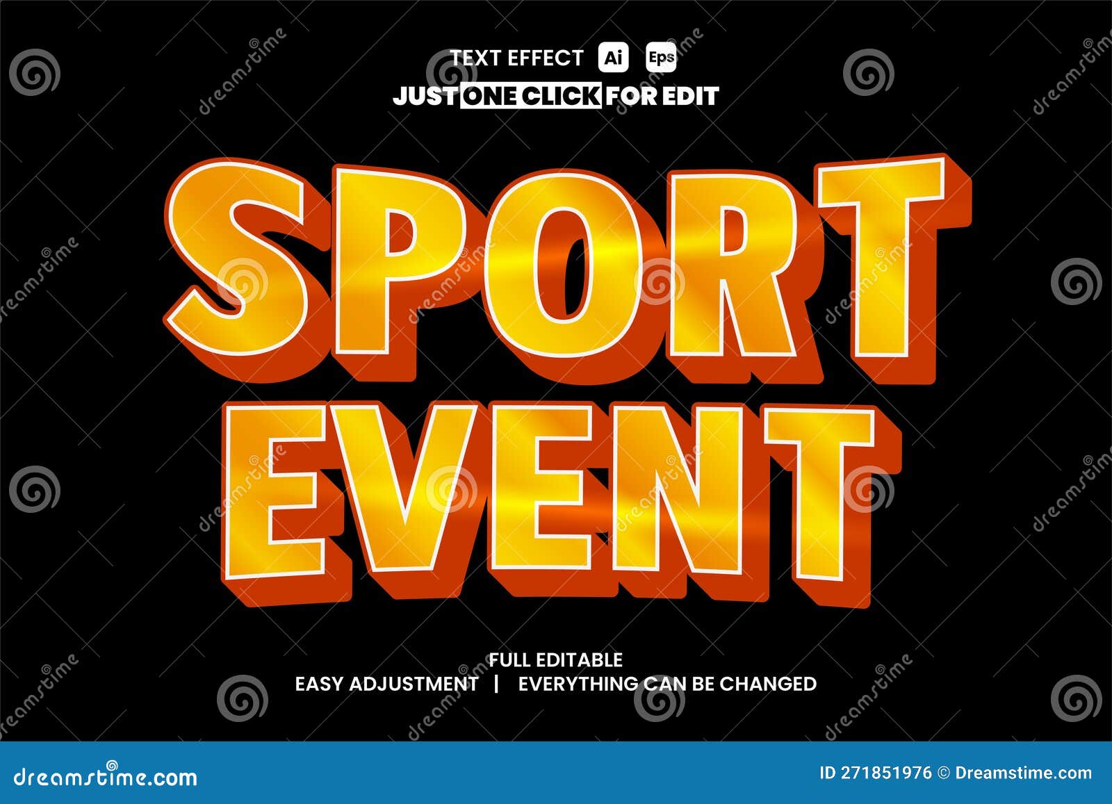 Sport Day Event Vector Text Effect Editable Stock Vector - Illustration ...