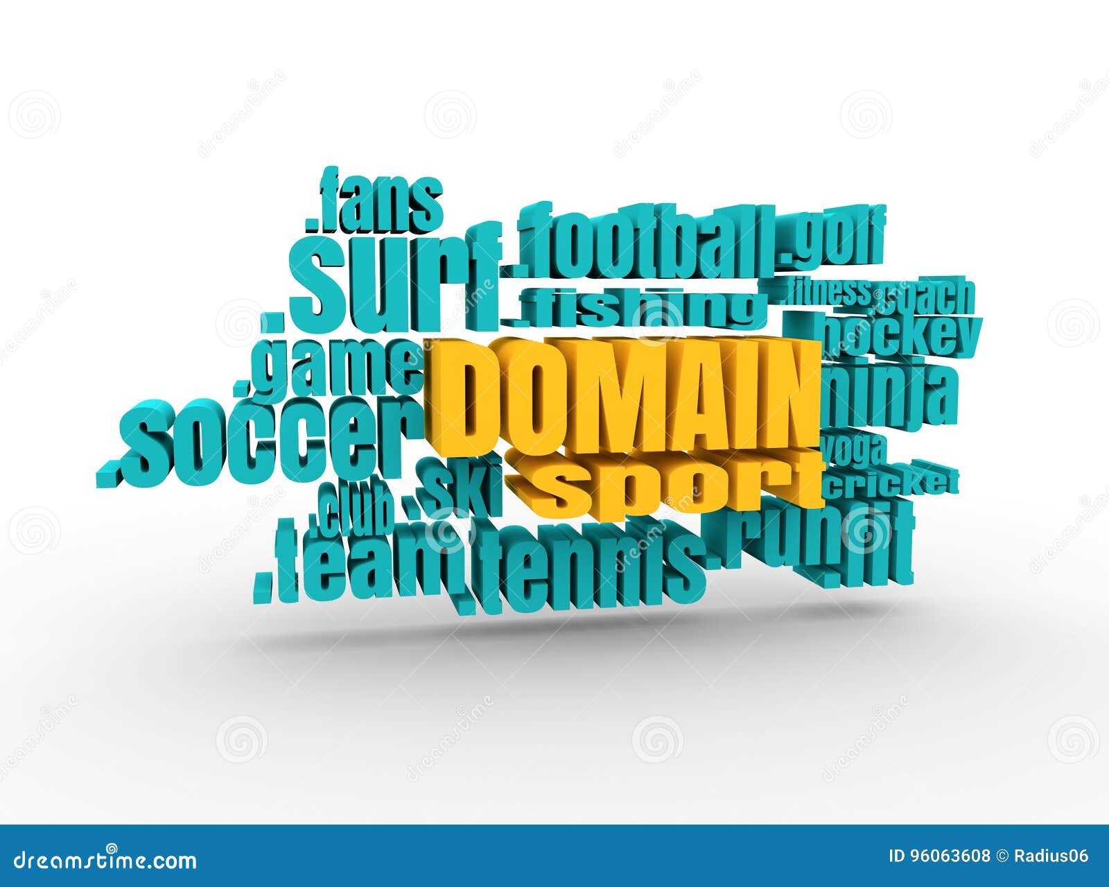 Sport domain names cloud stock illustration. Illustration of search ...