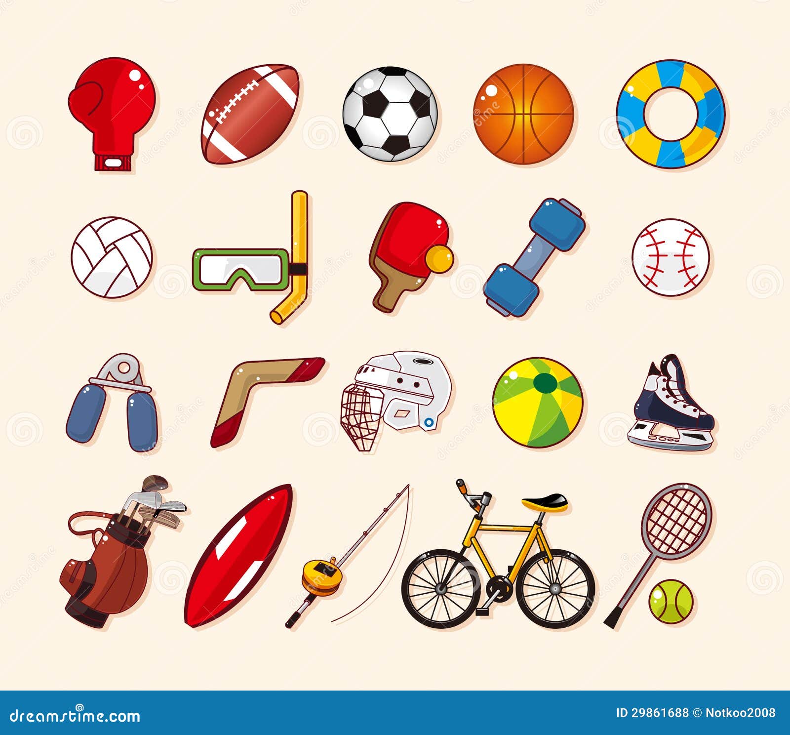 Sport element icons set stock vector. Illustration of pole - 29861688