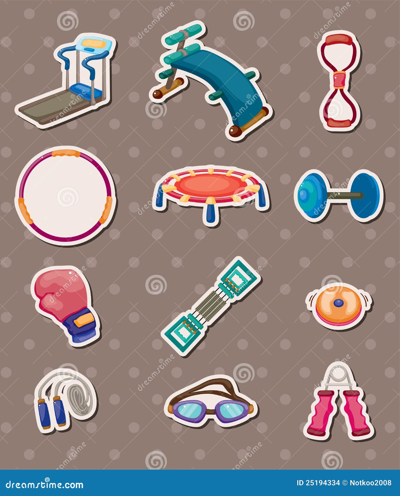 Sport element stickers stock vector. Illustration of isolated - 25194334