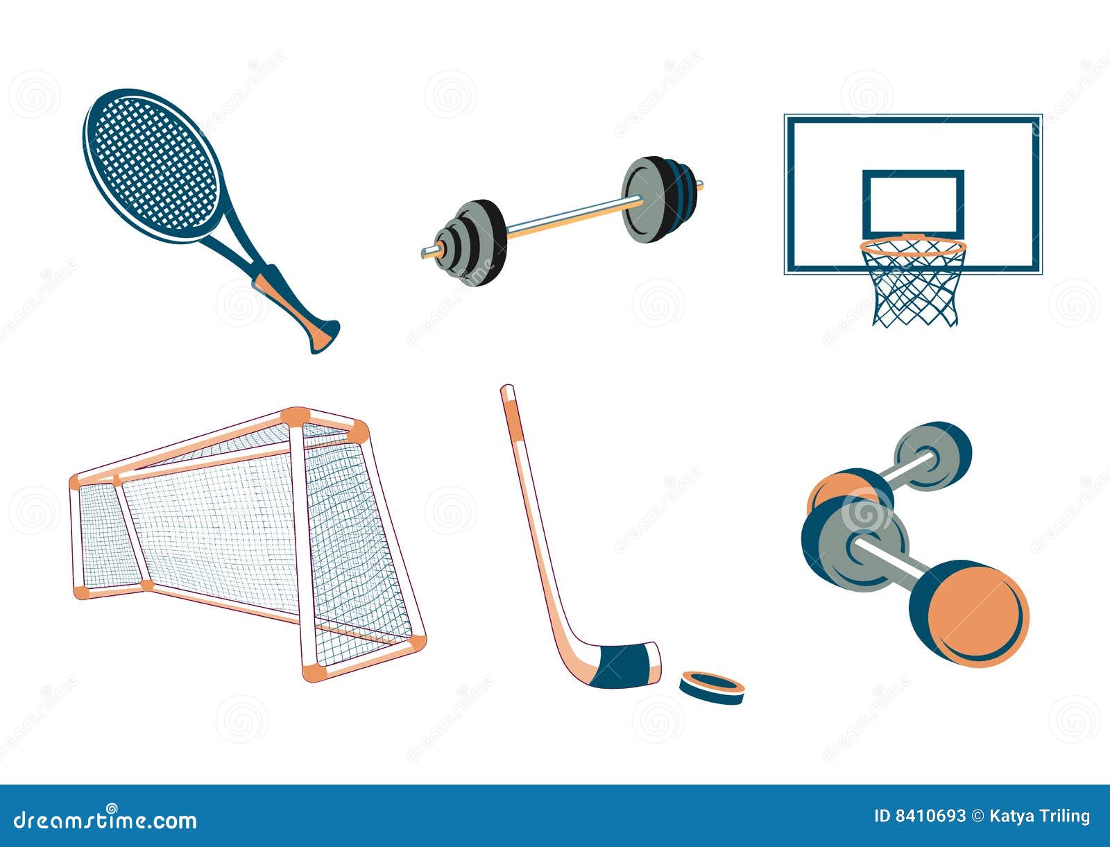 Sport elements stock vector. Illustration of muscular - 8410693
