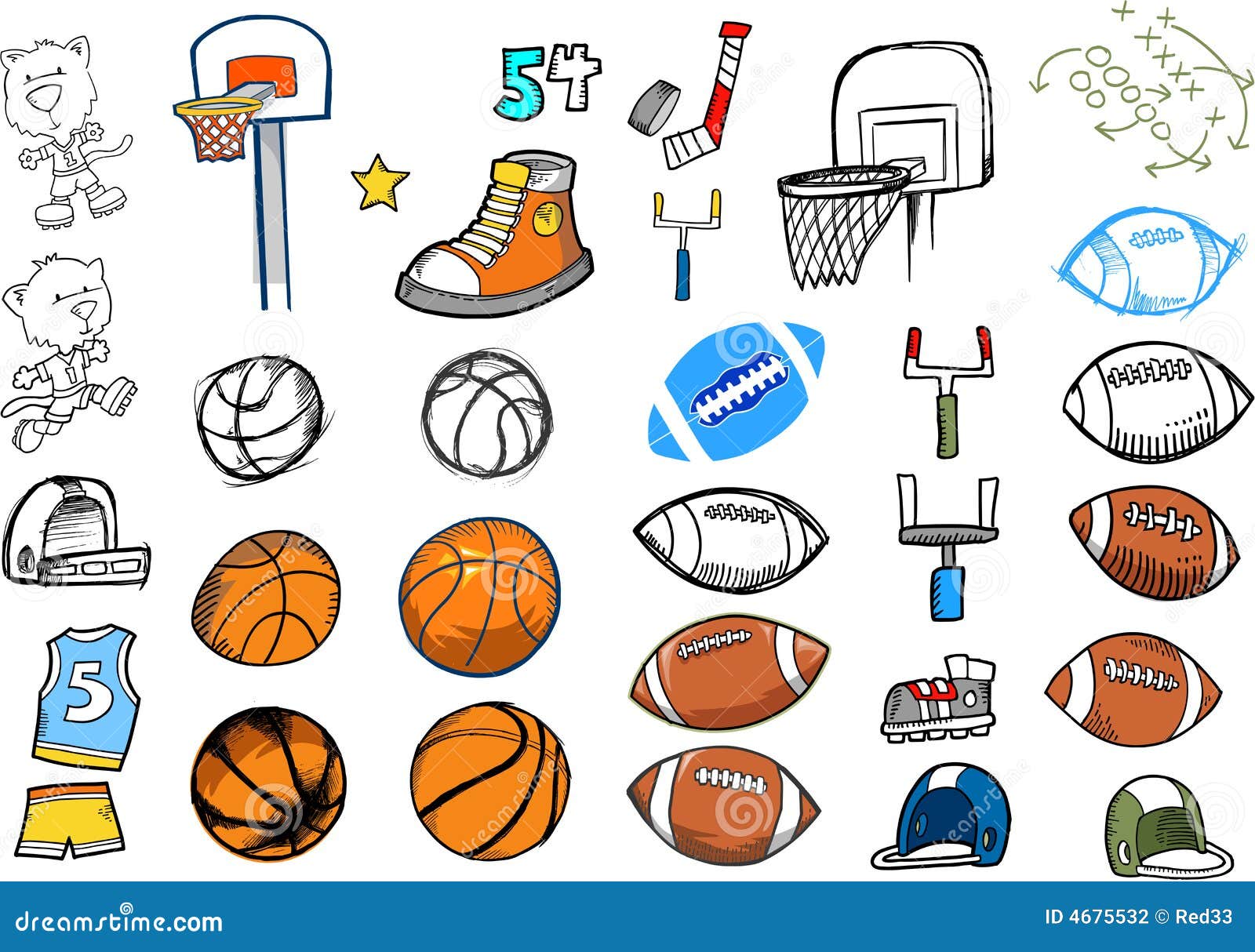 Sport Elements Set stock vector. Illustration of star - 4675532