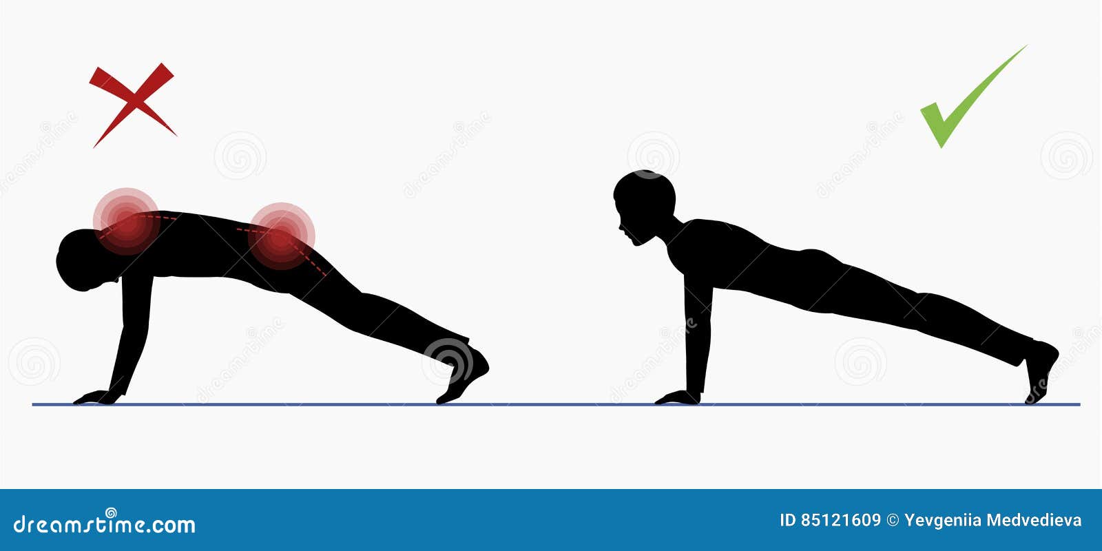 Sport Exercise. Physical Training Full Plank Stock Vector ...