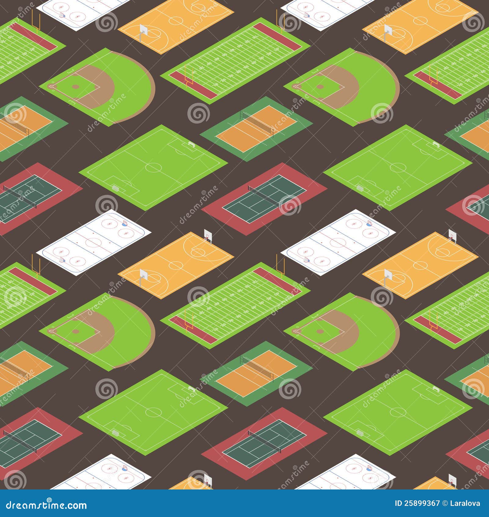 Sport Fields Seamless Pattern Stock Vector - Illustration of color ...