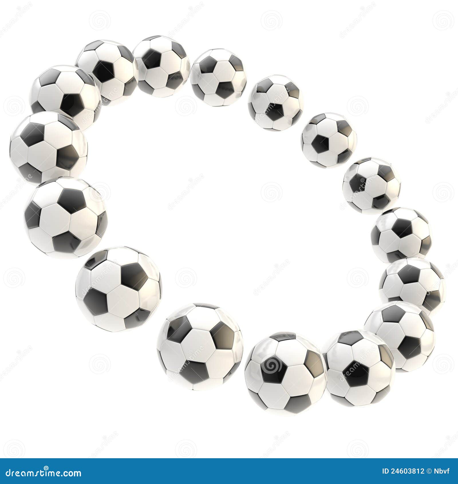 Sport Football Circle Frame Isolated Stock Illustration - Illustration ...