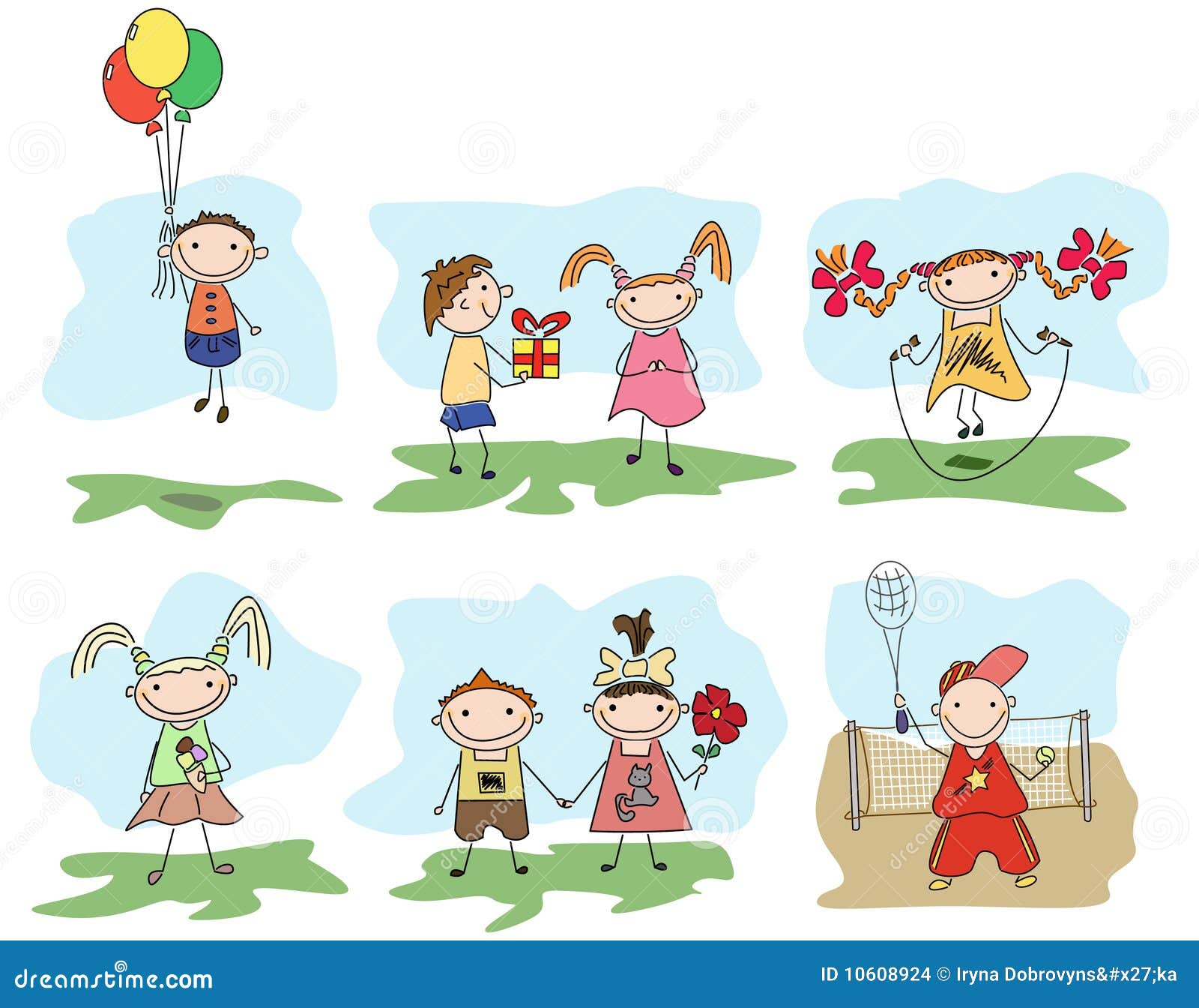 Sport, Freizeit Und Freundschaft Vektor Abbildung - Illustration von ...