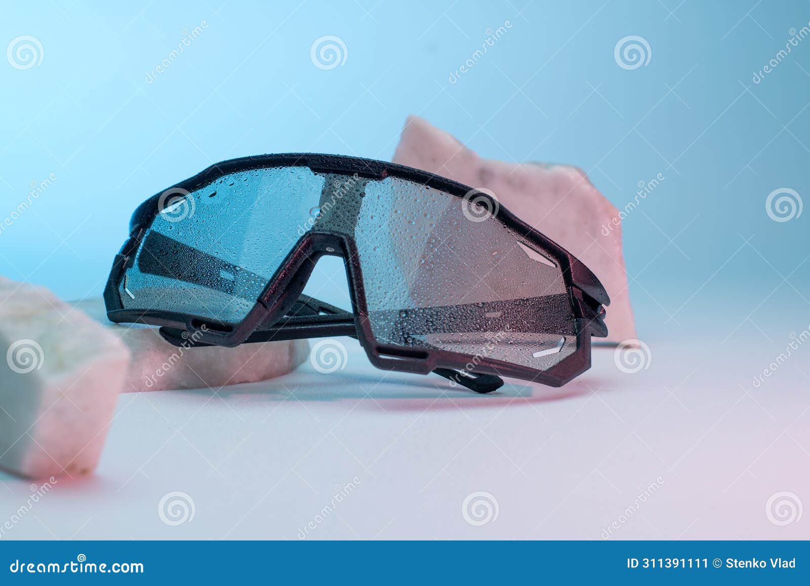 Sport Glasses in Neon Light on White Stock Image - Image of ...