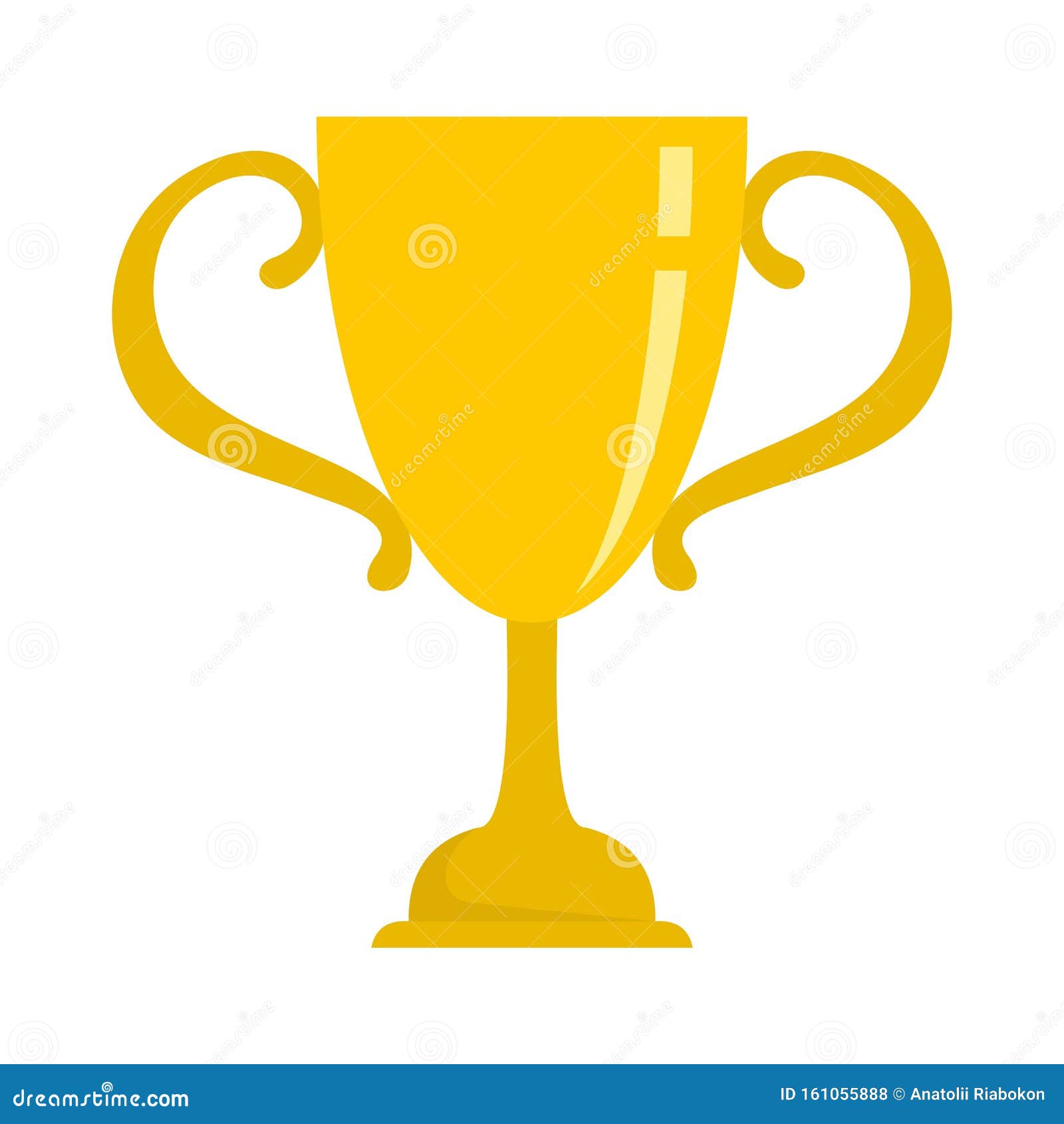 Sport Gold Cup Icon, Flat Style Stock Vector - Illustration of ...