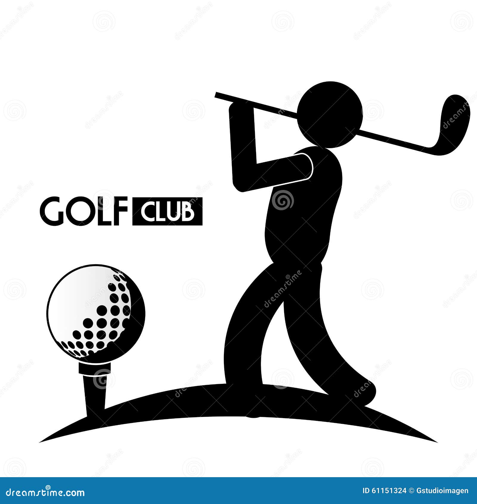 Sport golf club stock vector. Illustration of game, active - 61151324