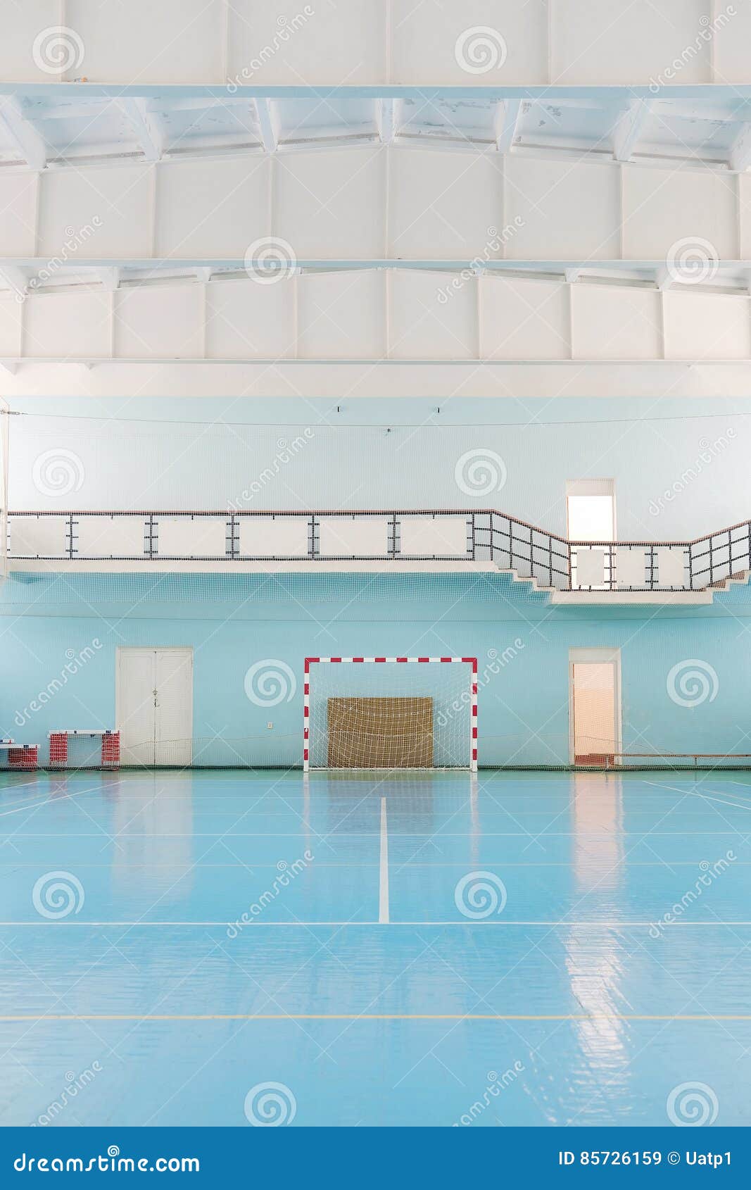 Sport Hall for Soccer or Handball Stock Image - Image of education ...