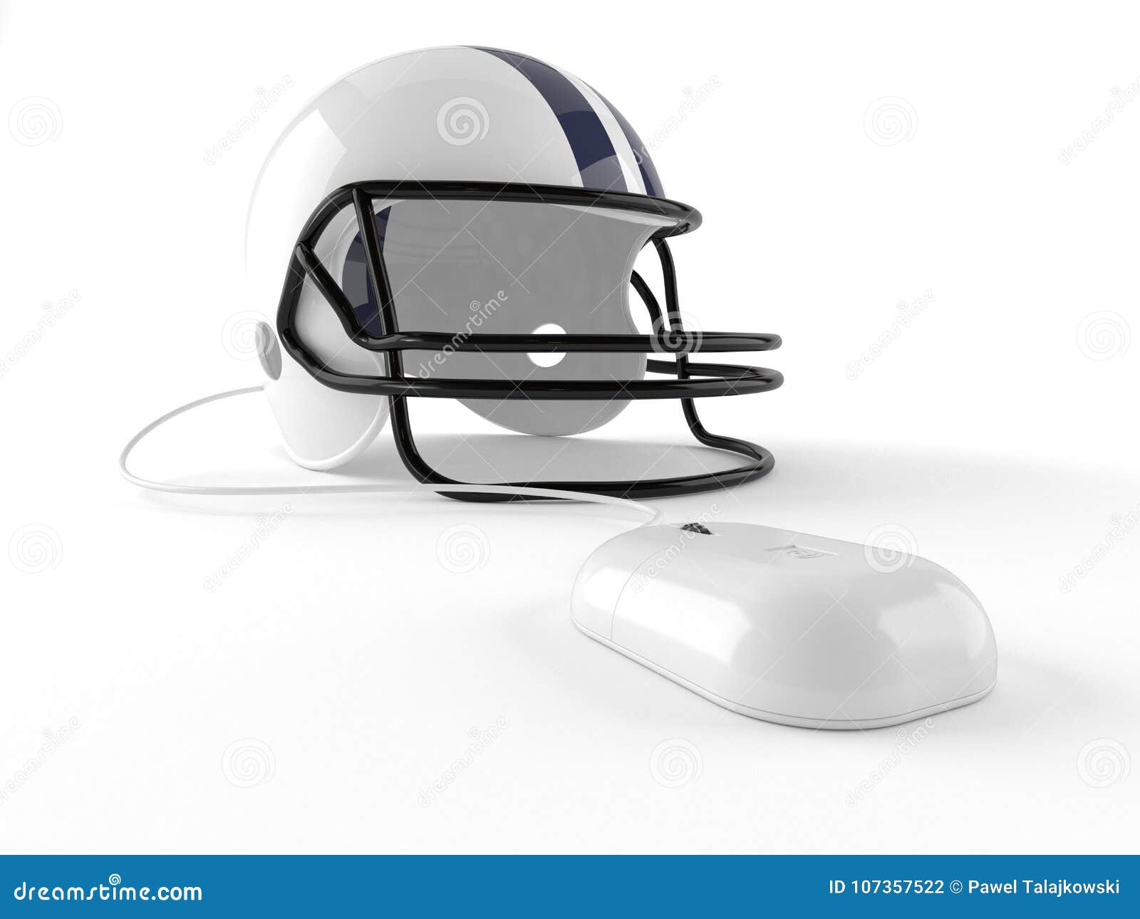 Sport Helmet with Computer Mouse Stock Illustration - Illustration of ...