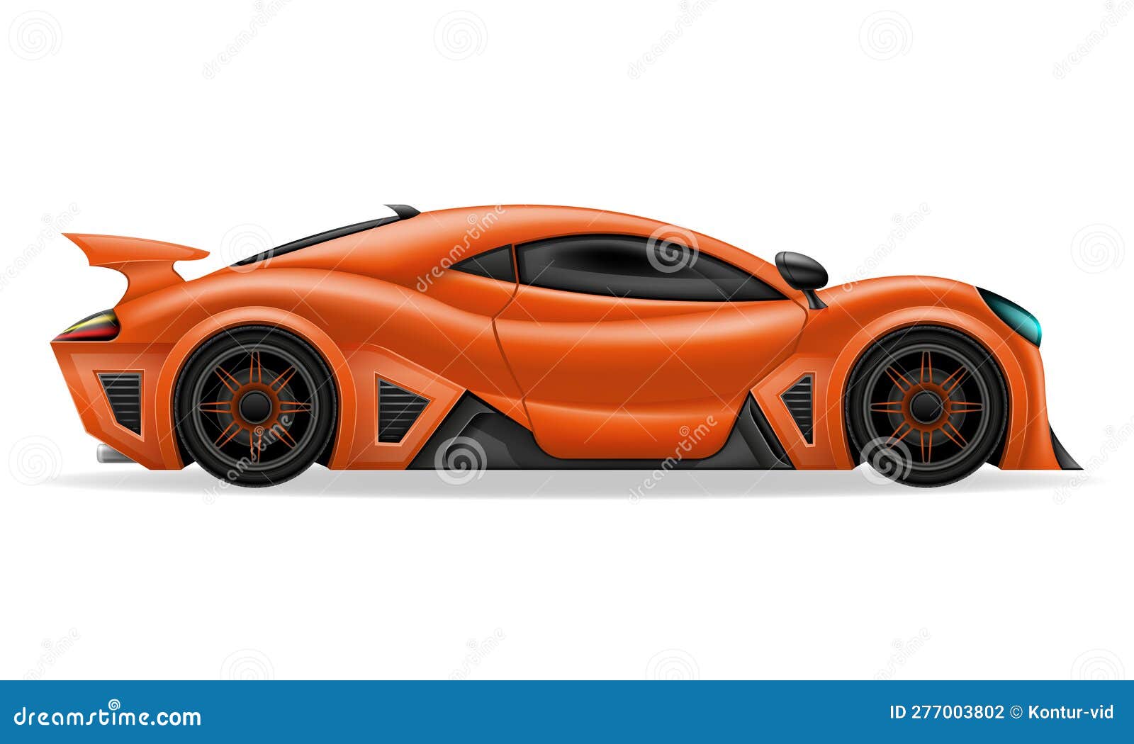Hyper Car, Sport Car, Super Car Vector Image Isolated In Red Background ...