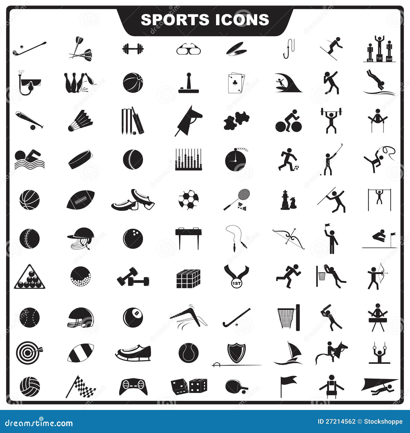 Sport Icon Background. Silhouette Of Athletes Icon Background Vector ...