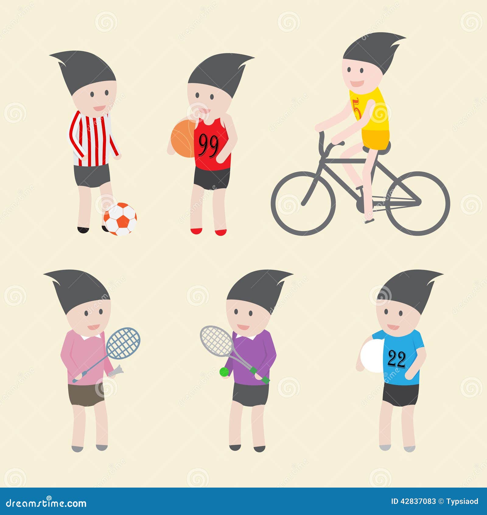 Sport Icon and Character Design. Stock Vector - Illustration of ...