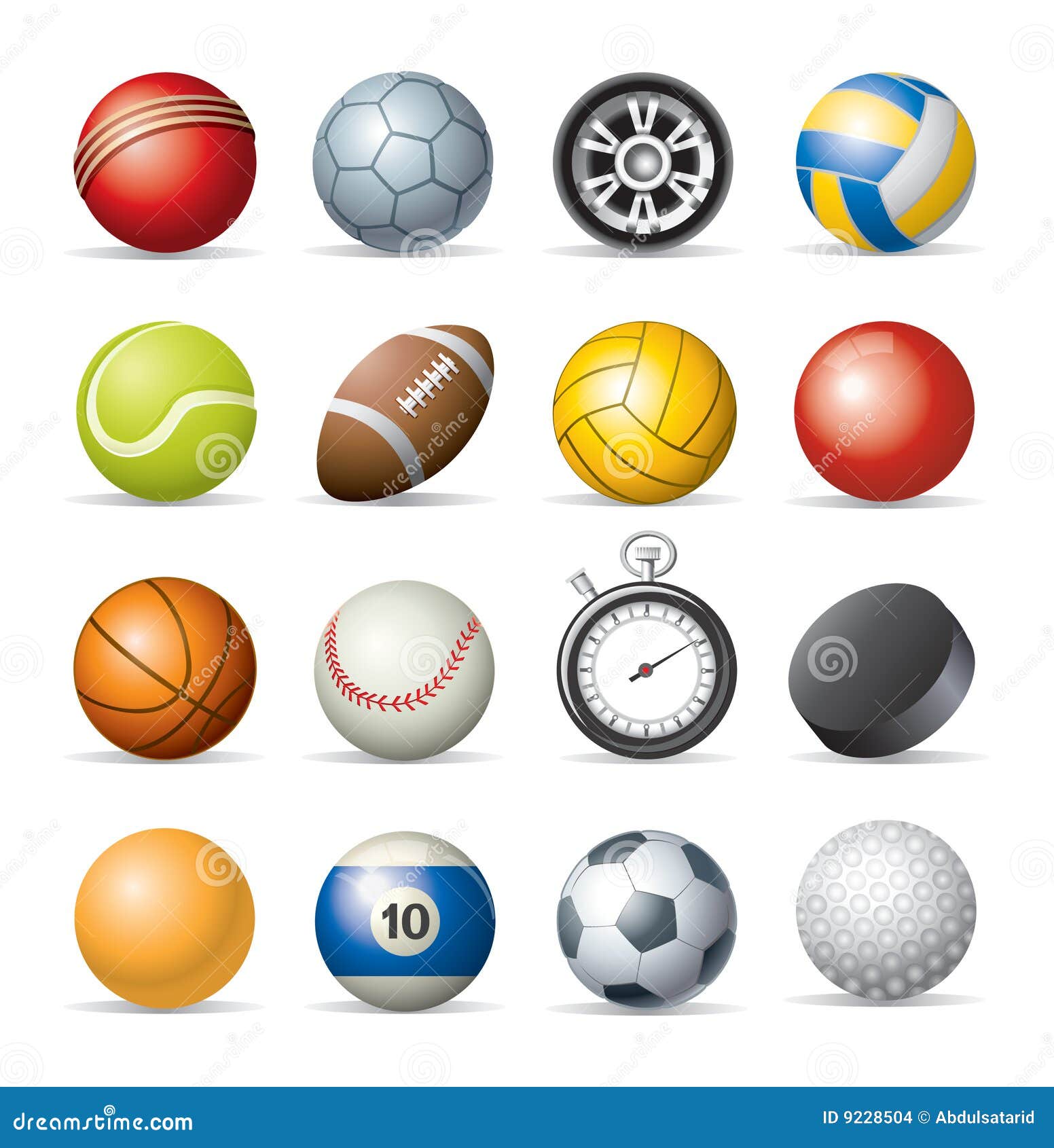 Sport Ball Logo Set Vector Illustration | CartoonDealer.com #77872262