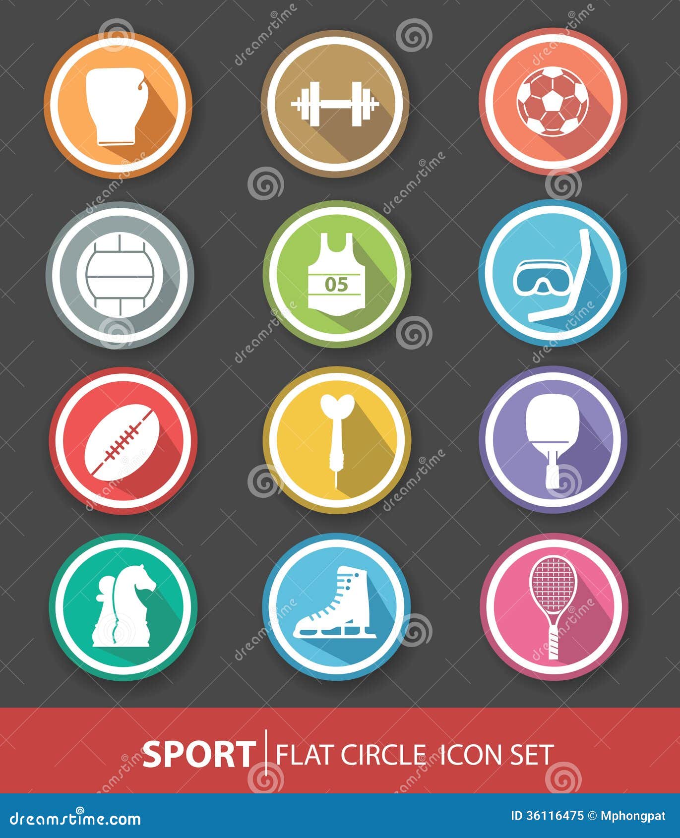 Sport Icons,Colorful Version Stock Illustration - Illustration of race ...