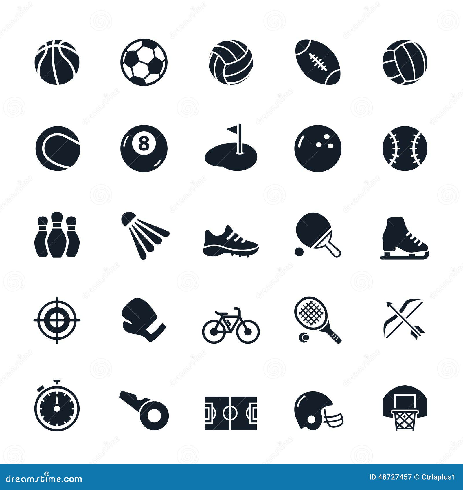 Sport icons stock vector. Illustration of sport, football - 48727457