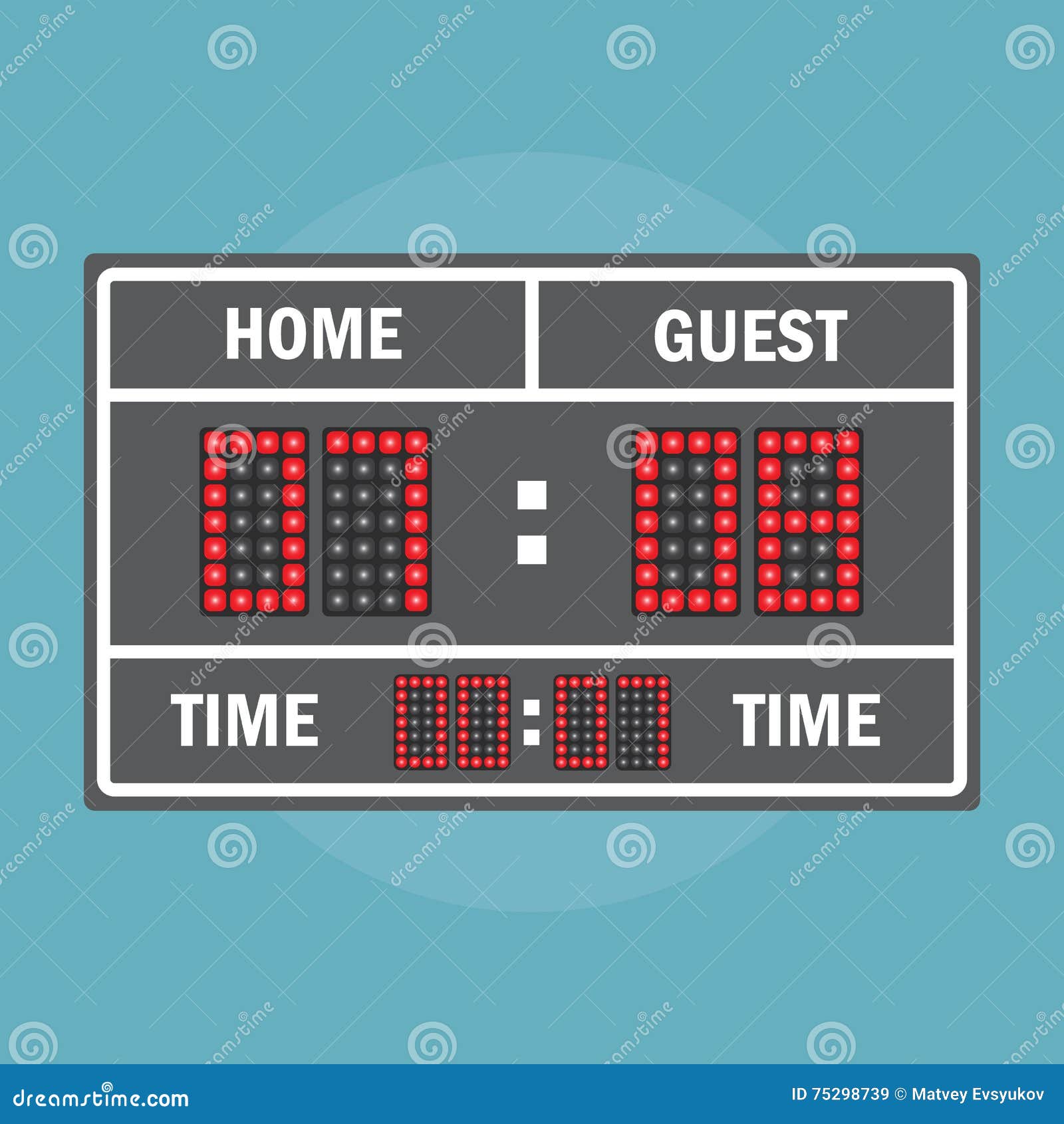 Sport Illustration Scoreboard. Score Game Display Stock Illustration ...