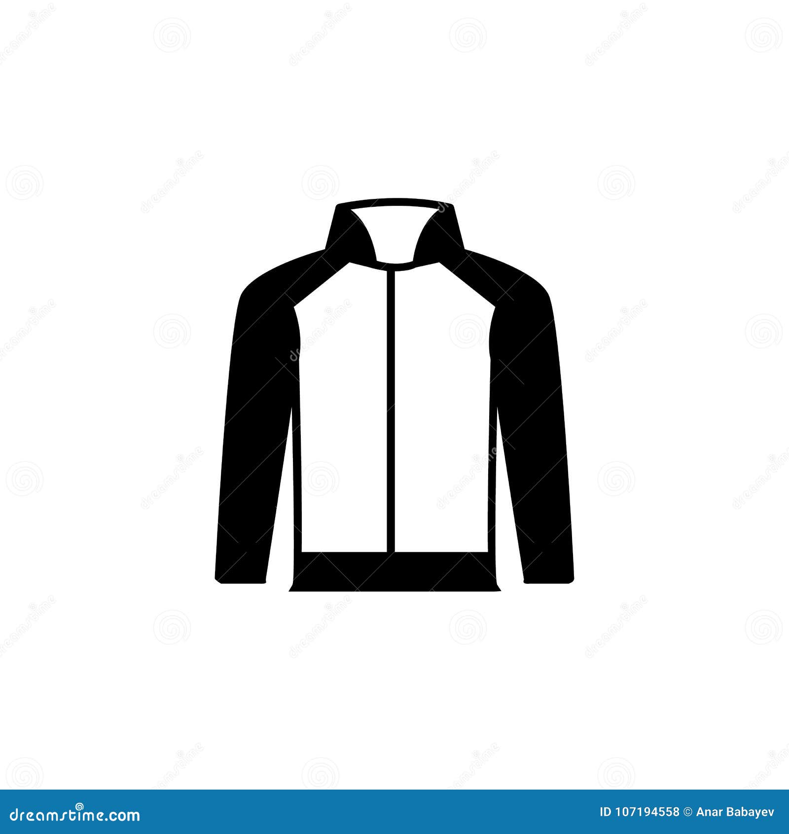 Sport jacket icon stock vector. Illustration of clothing - 107194558