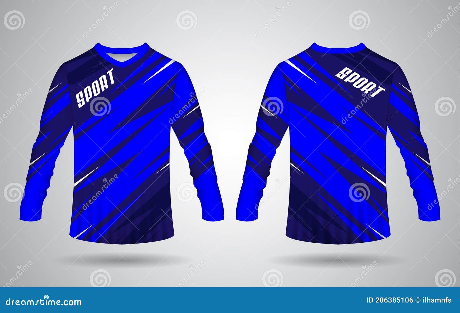 Sport Jersey Elegant Design Template Stock Vector - Illustration of ...