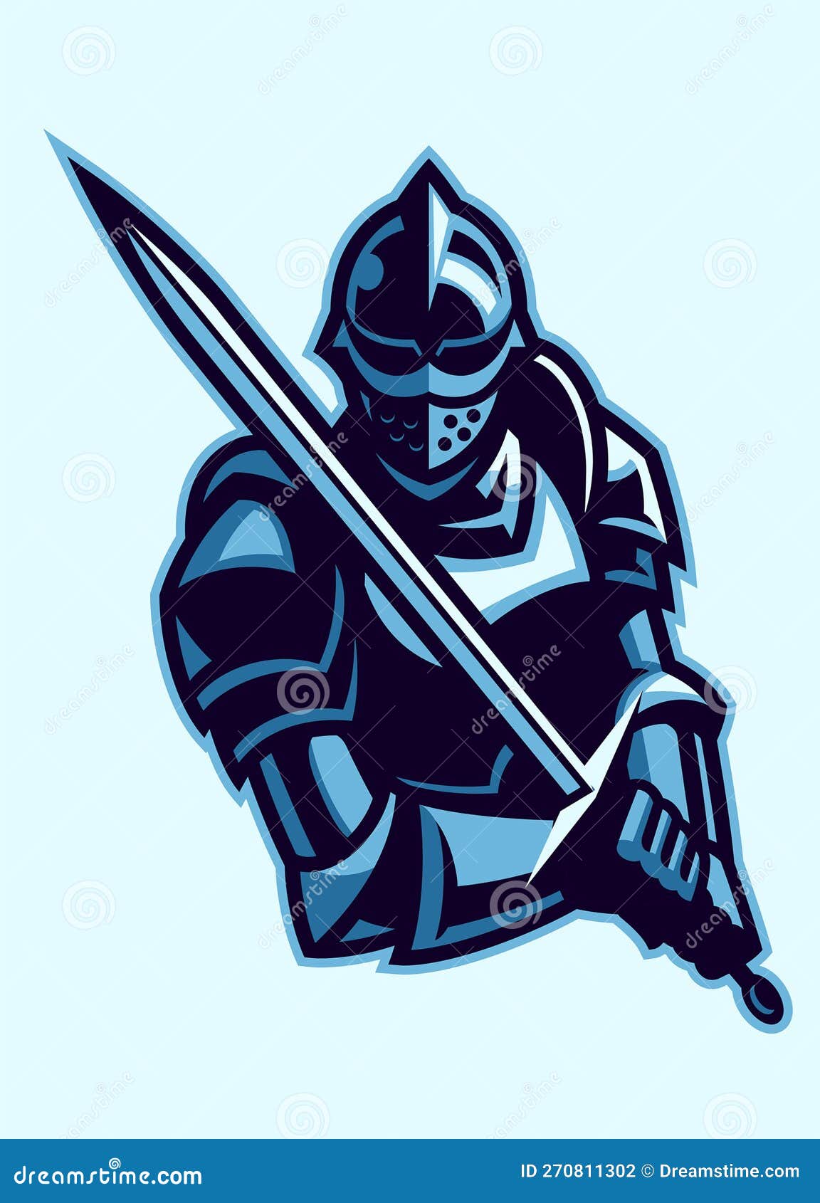 Orc Warrior Hold Club Shield Cartoon | CartoonDealer.com #50009535