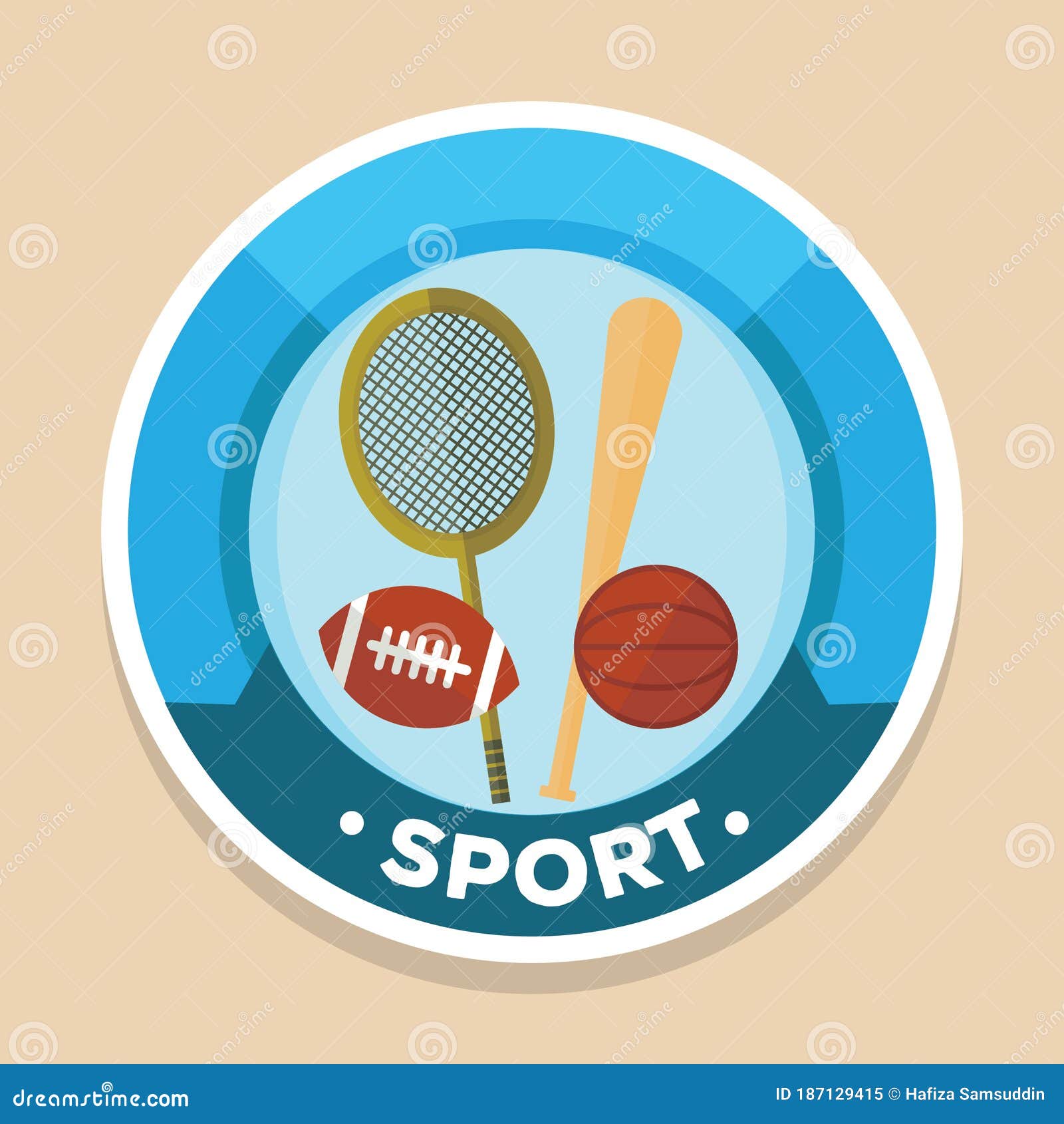 Sport Label. Vector Illustration Decorative Design Stock Vector ...