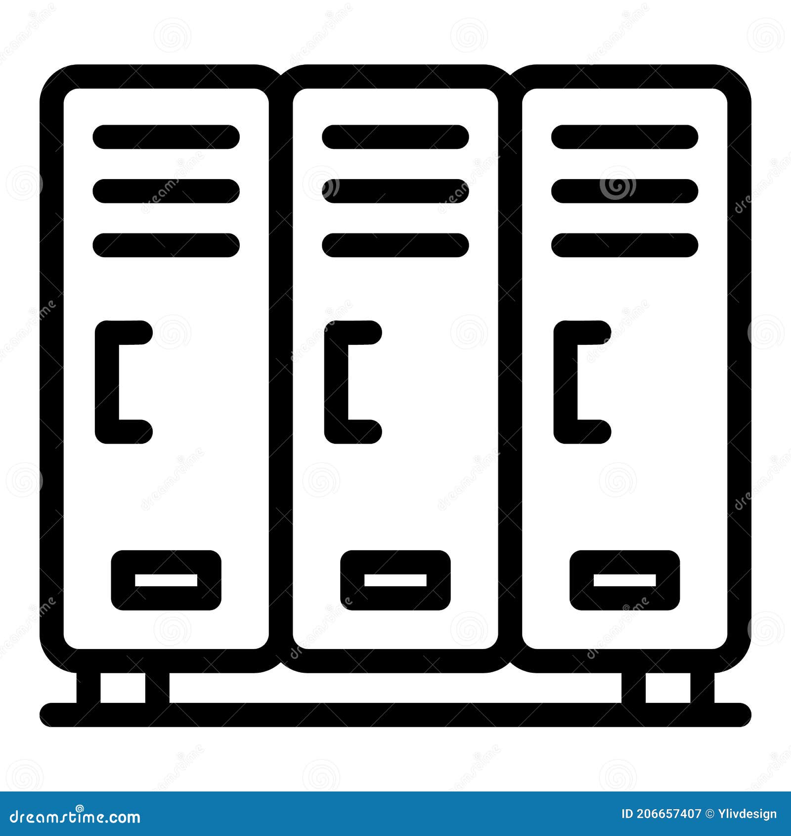 Sport Locker Icon, Outline Style Stock Illustration - Illustration of ...