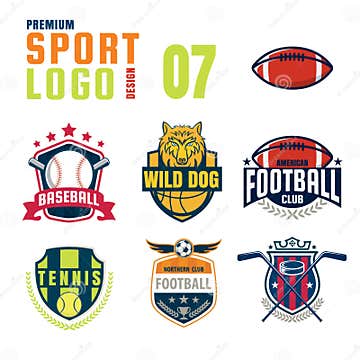 Sport logo design set stock vector. Illustration of colorful - 78968021