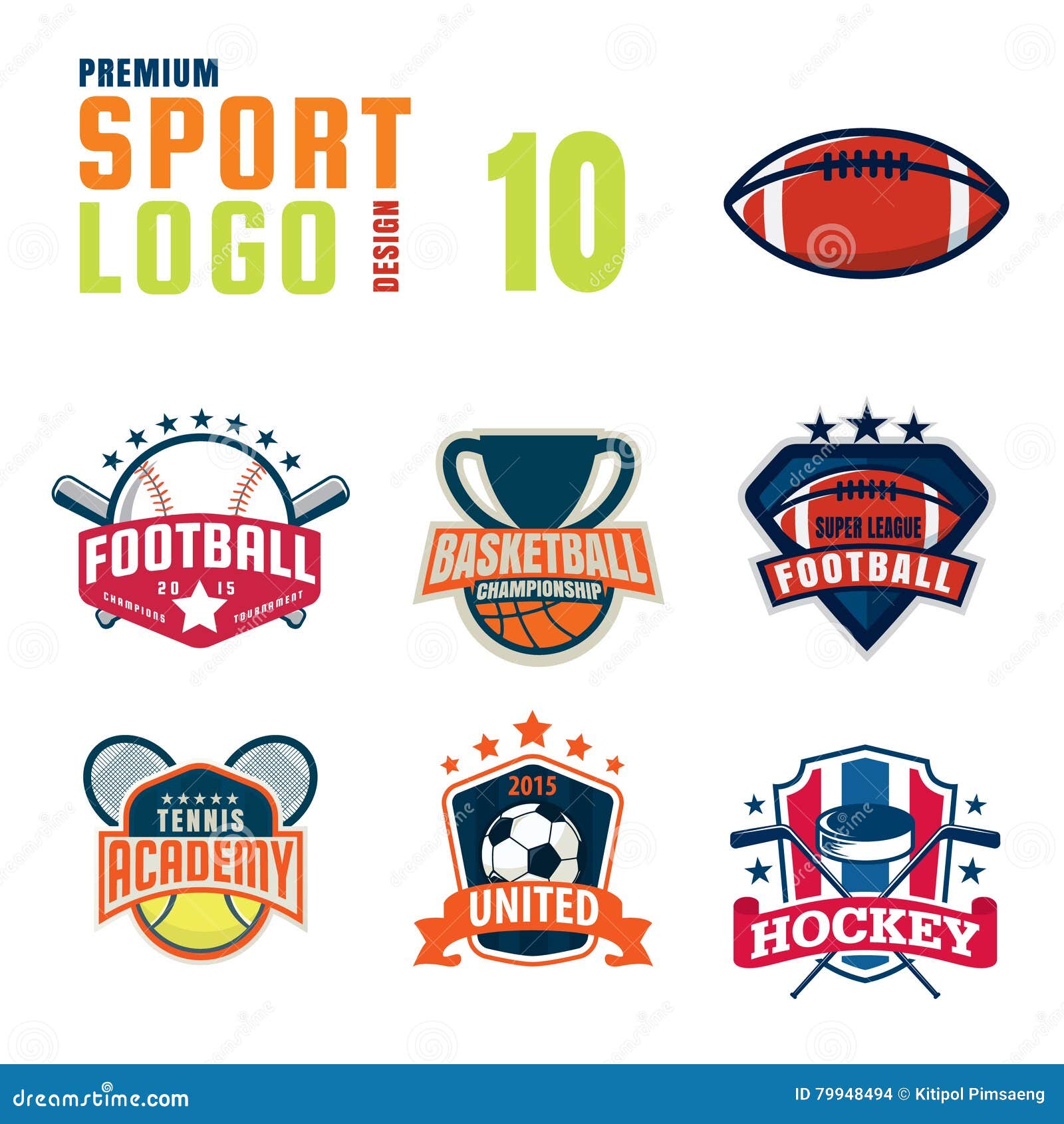 Sport logo design set stock vector. Illustration of hockey - 79948494