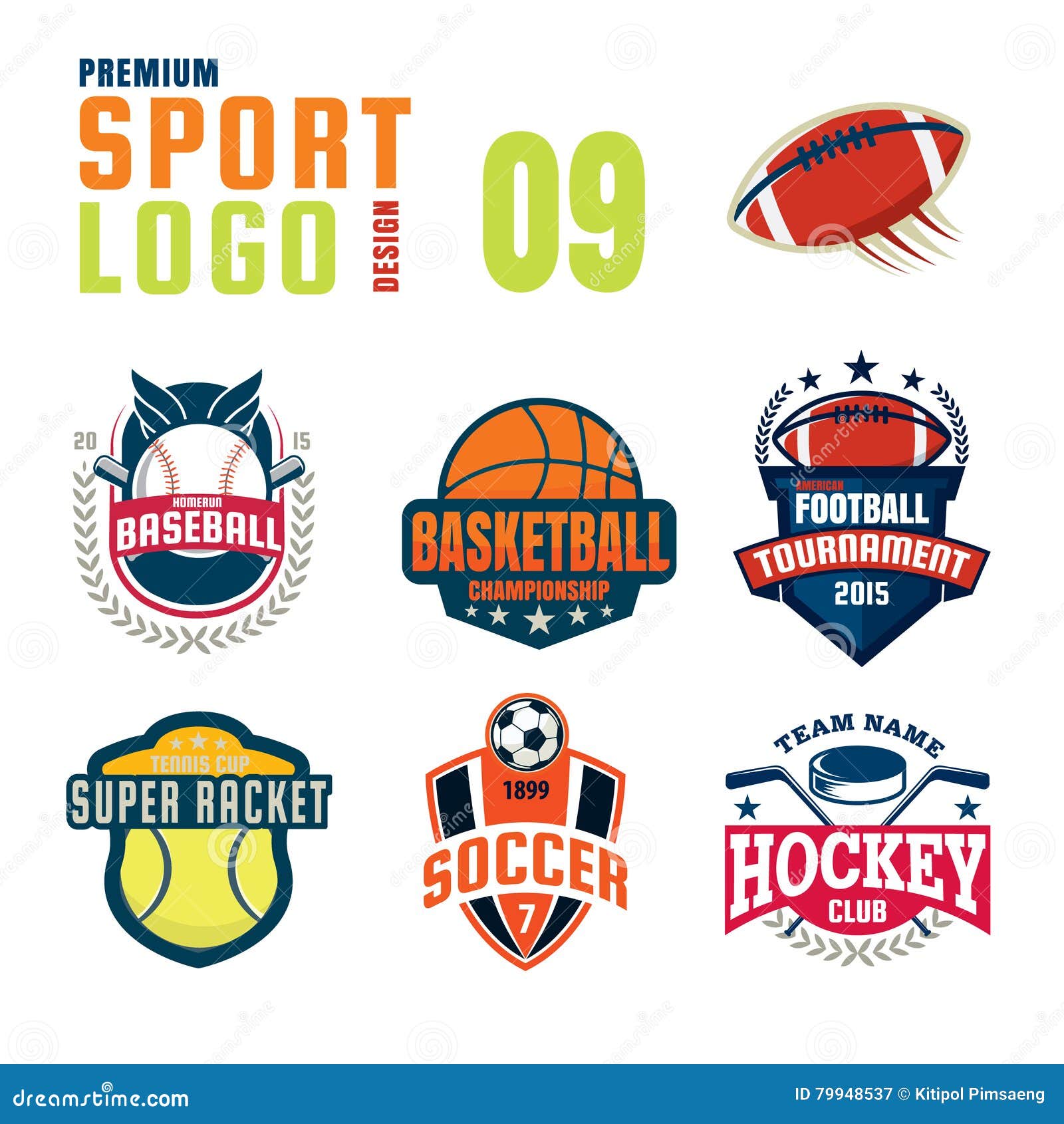 Sport logo design set stock vector. Illustration of logos - 79948537