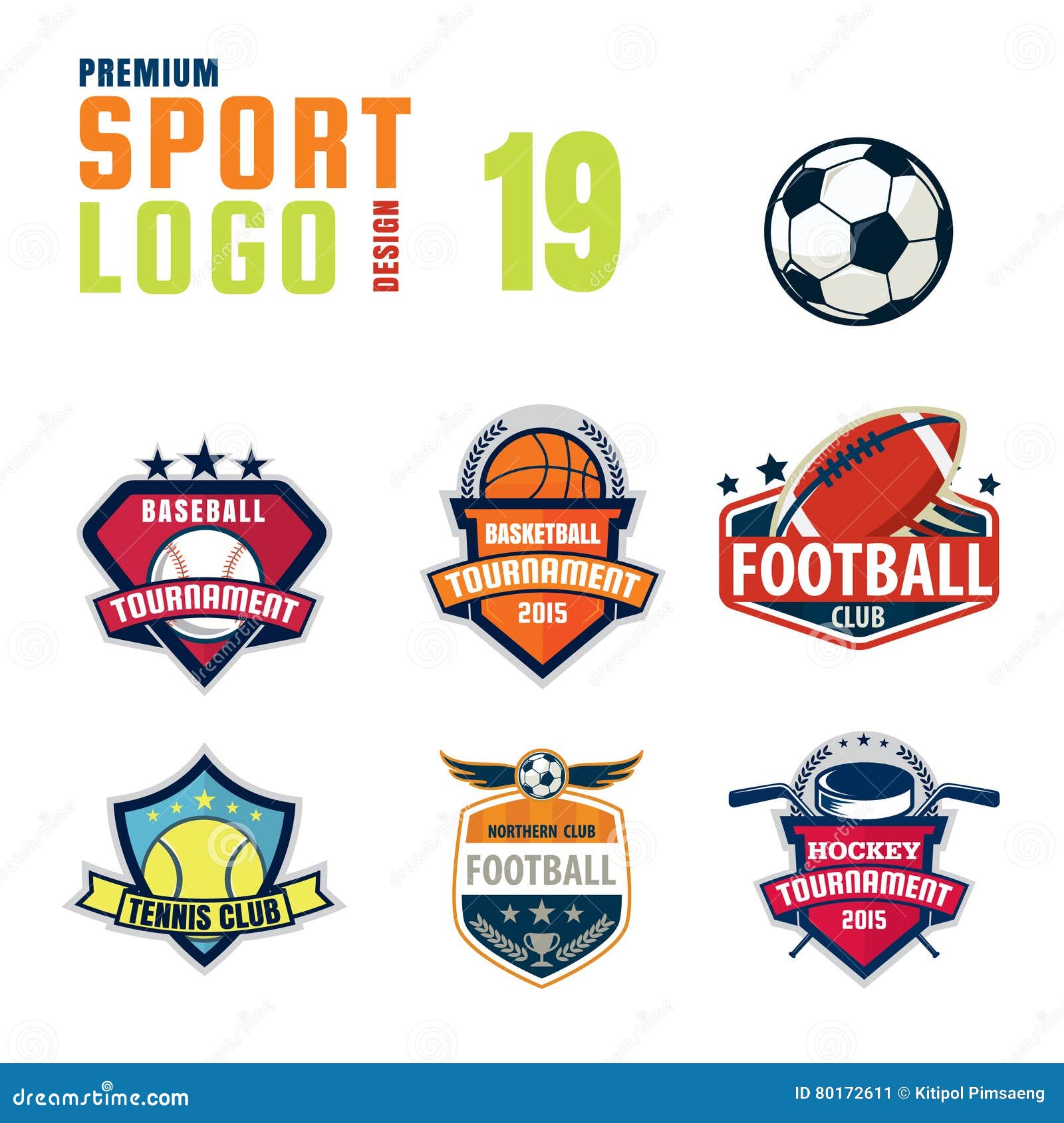Sport logo design set stock vector. Illustration of sports - 80172611