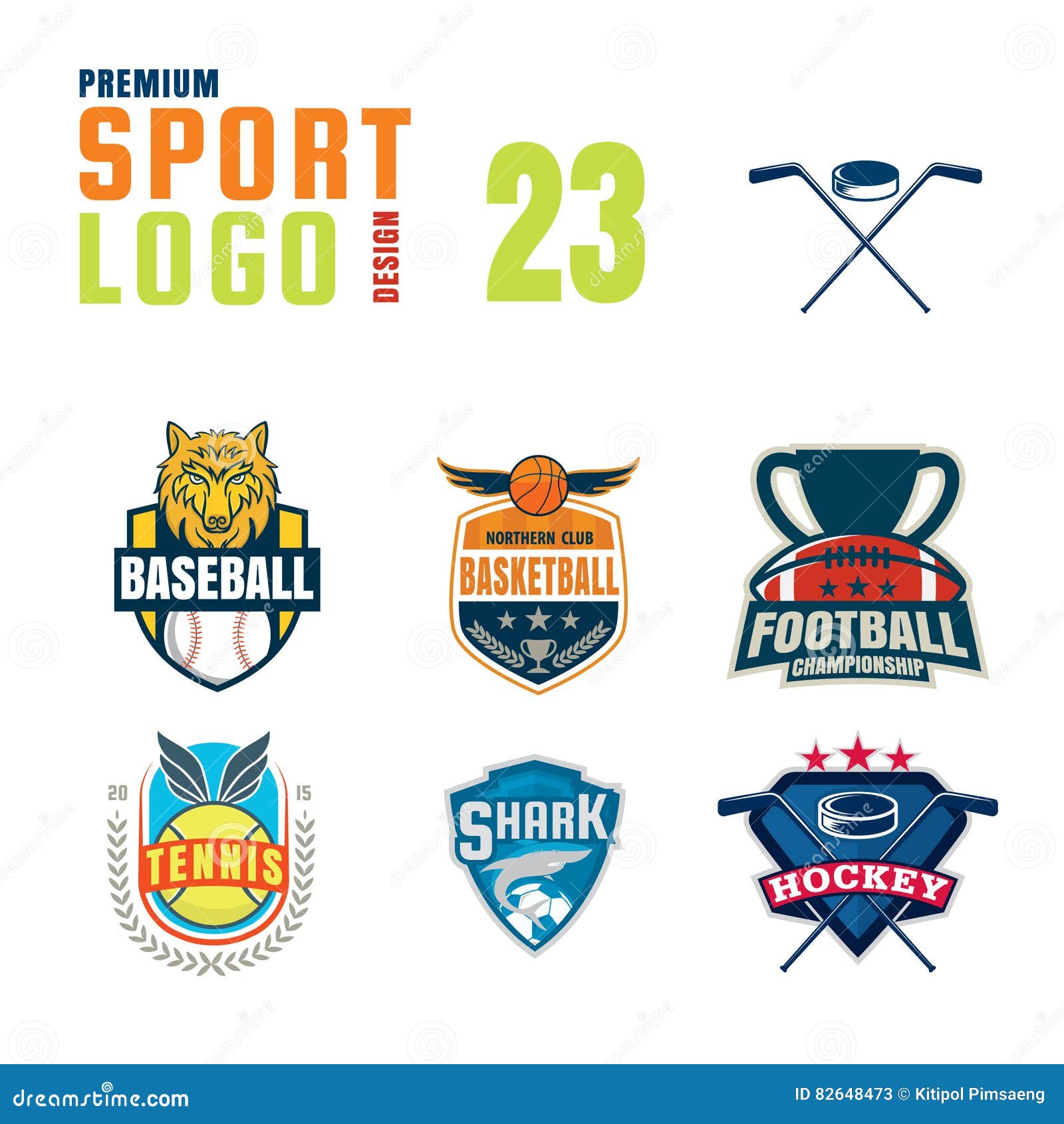 Sport logo design set stock vector. Illustration of sports - 82648473
