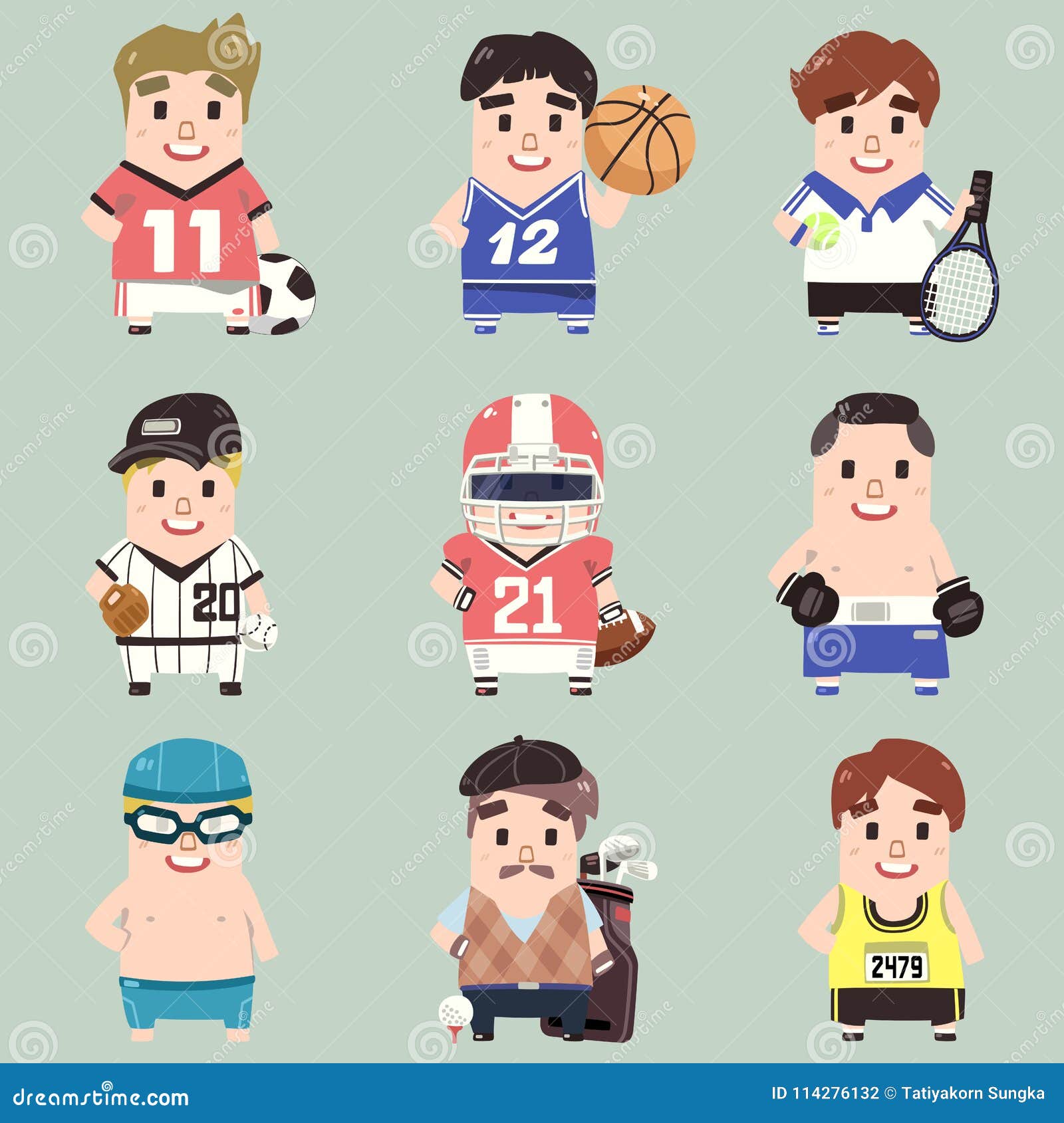 Sport man collection. stock vector. Illustration of people - 114276132