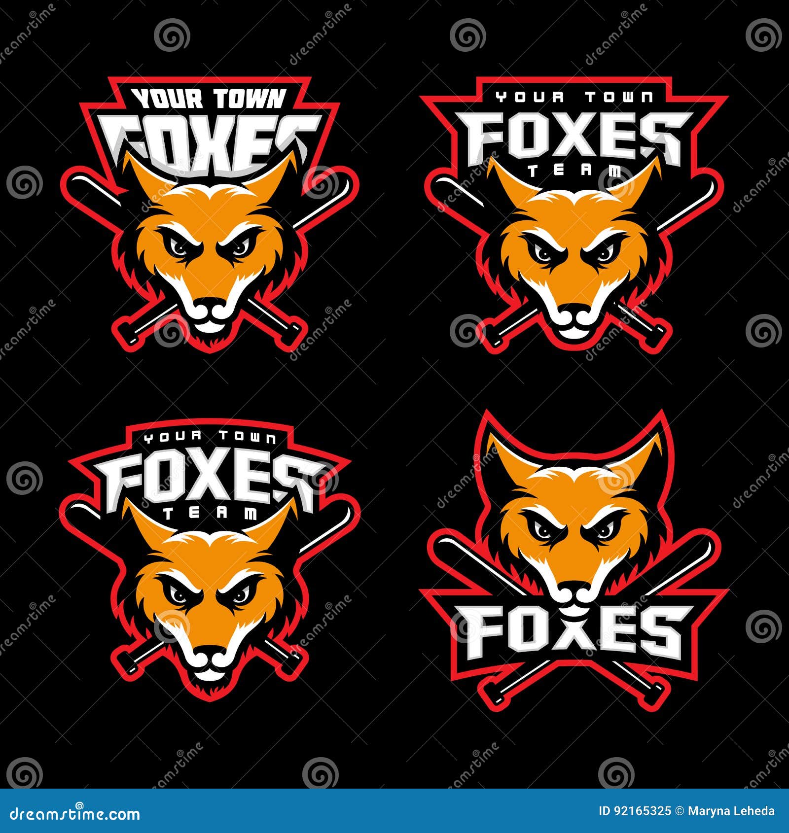 Sport mascot set stock vector. Illustration of coyote - 92165325