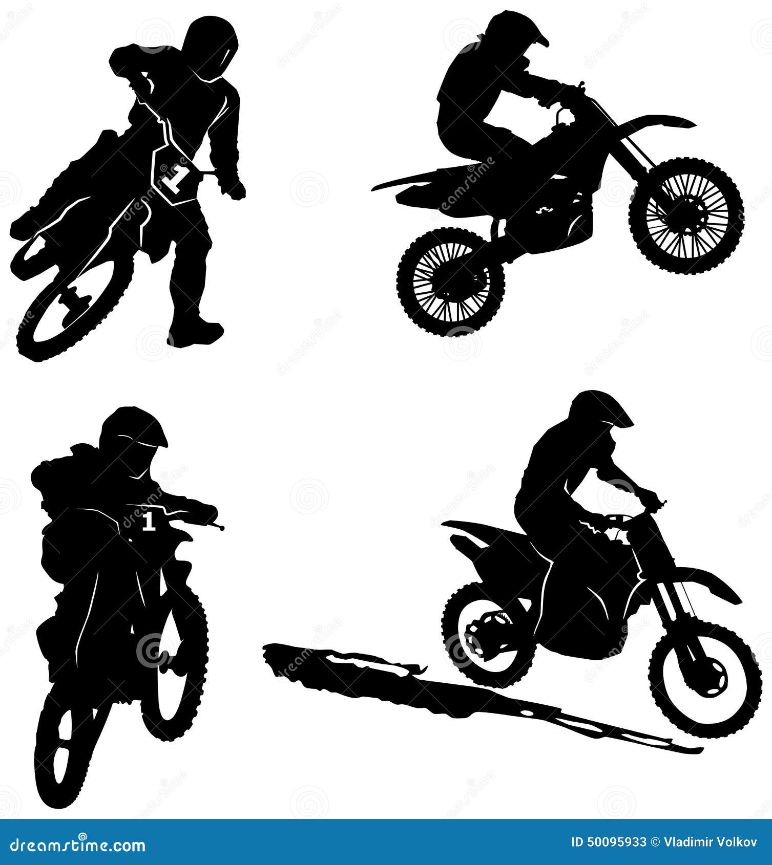 Sport Motorcycle Riders Silhouettes Stock Vector - Illustration of ...
