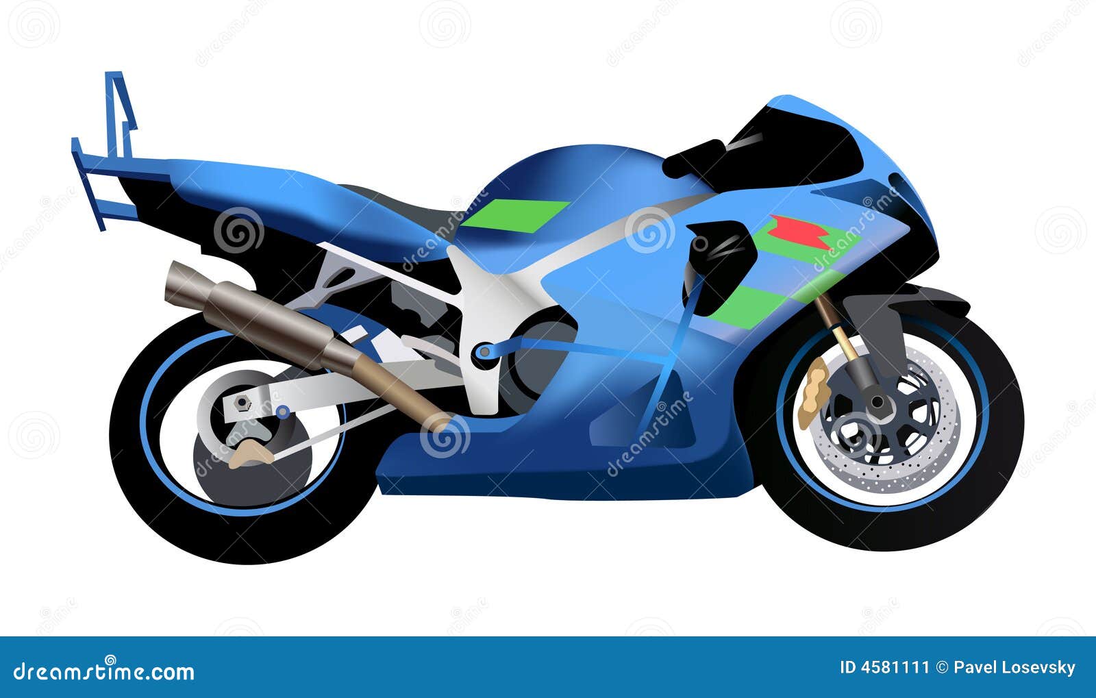Sport motorcycle vector stock vector. Illustration of riding - 4581111