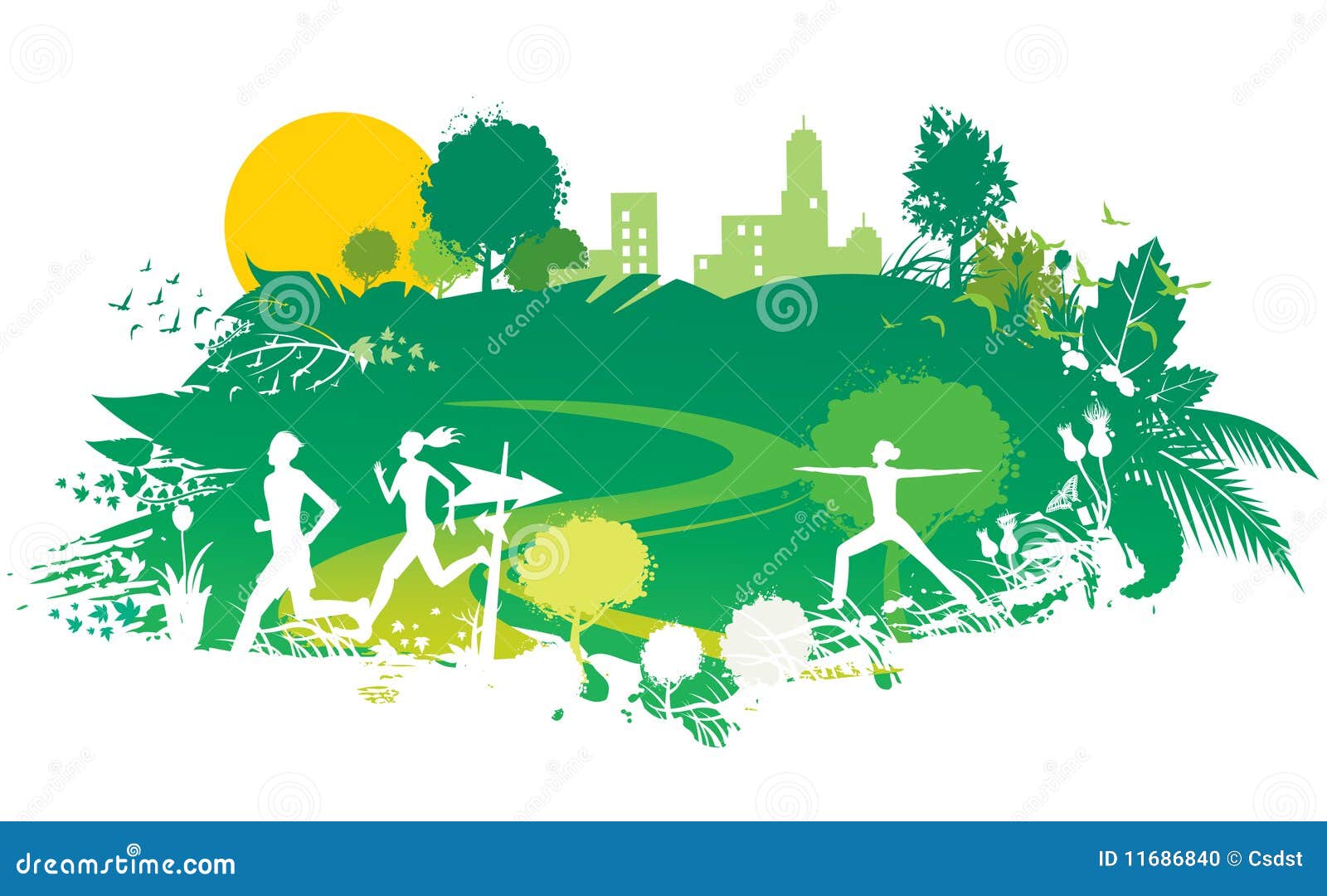 Sport and nature stock vector. Illustration of nature - 11686840