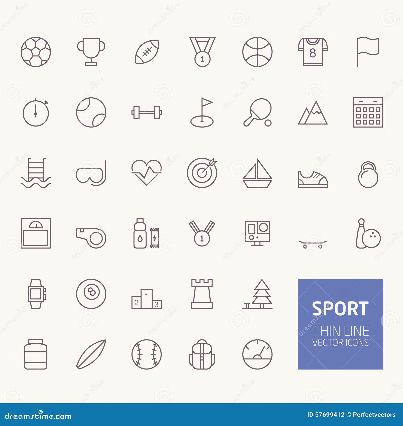 Sport Outline Icons stock vector. Illustration of icon - 57699412