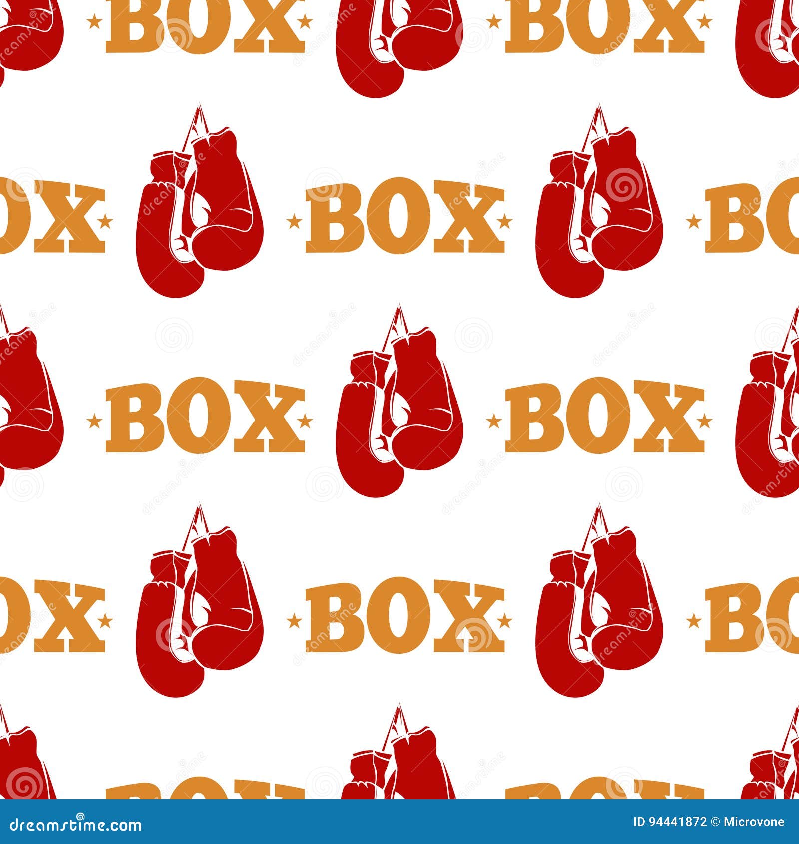 Sport Pattern Design - Box Seamless Texture with Red Boxing Gloves ...