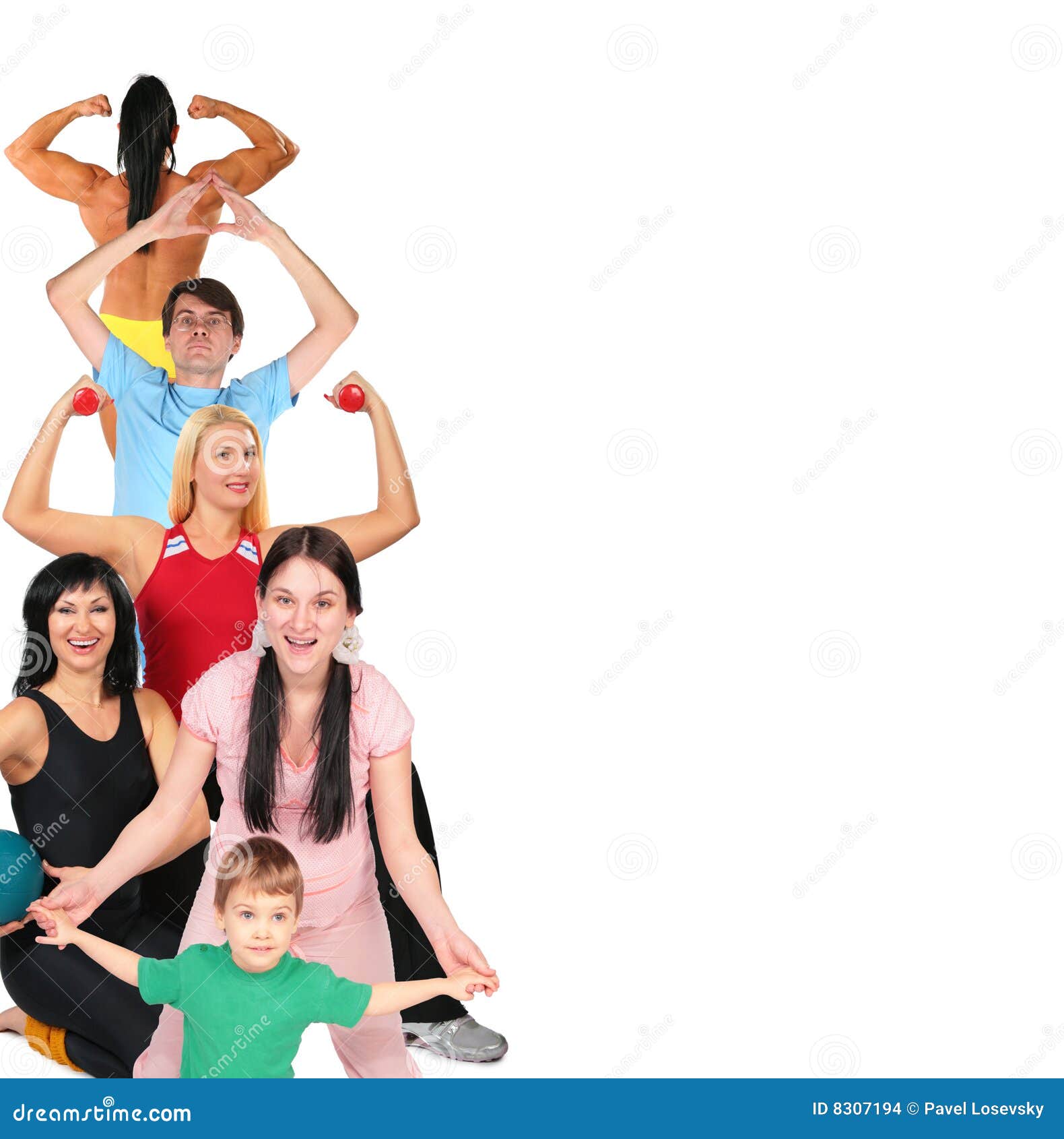 Sport People Group Of Nine, Collage Royalty-Free Stock Photography ...