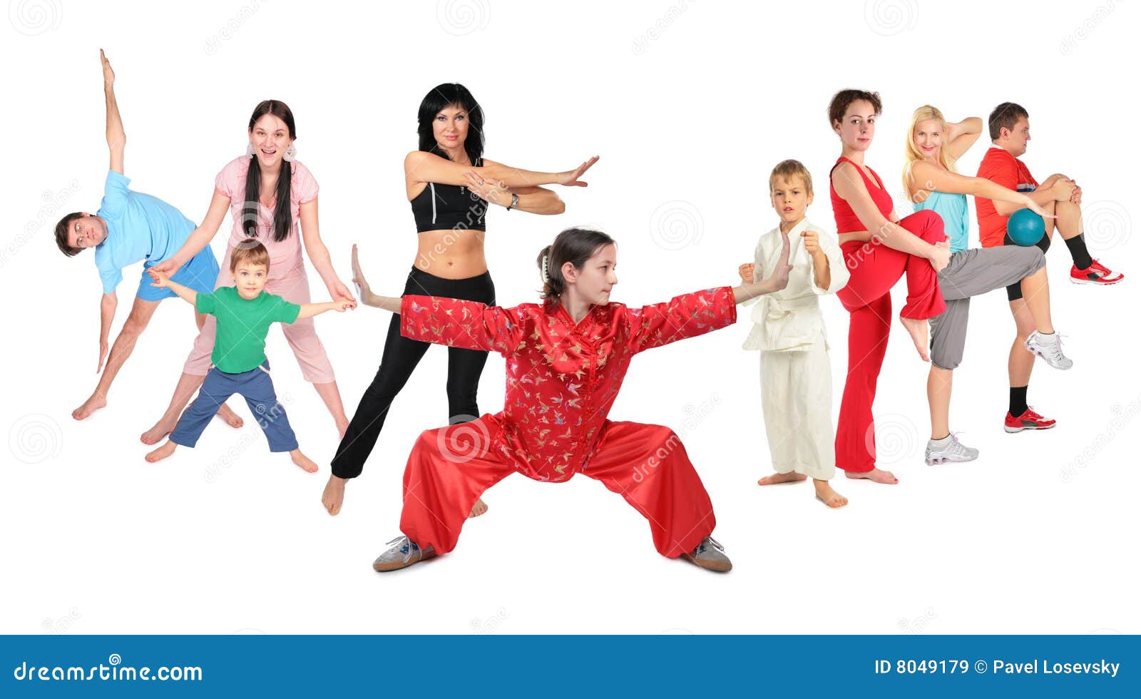 Sport People Group of Nine, Collage Stock Image - Image of muscular ...