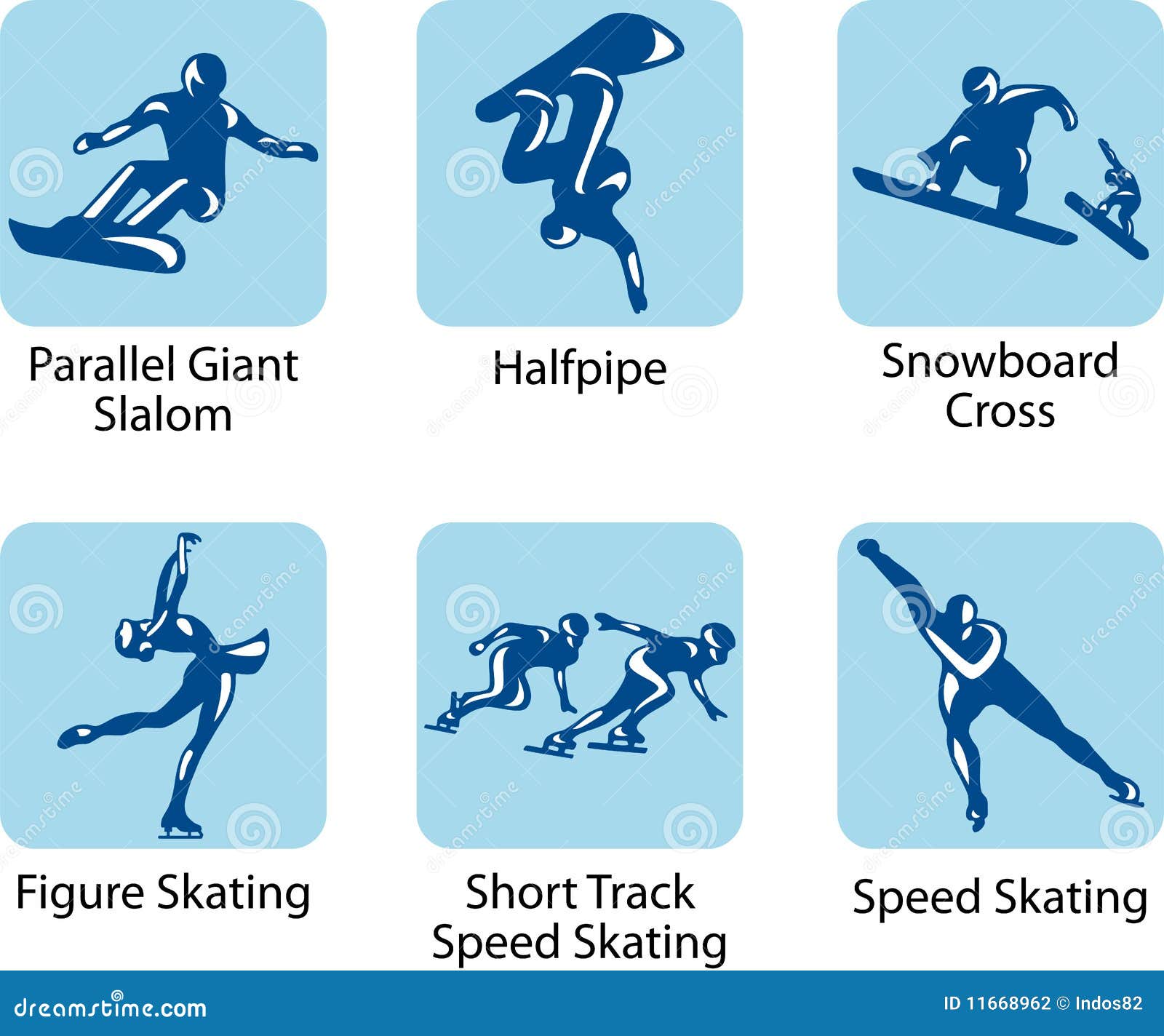 Sport pictograms stock vector. Illustration of recreational - 11668962