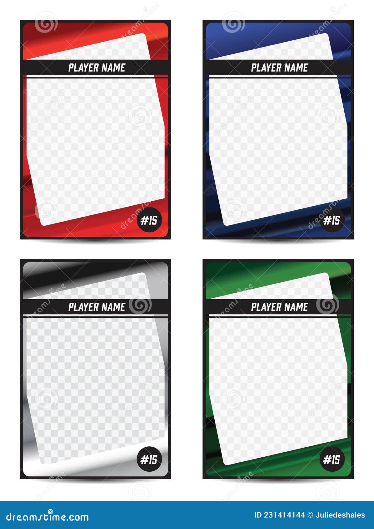 Sport Player Trading Card Frame Border Template Design Flyer Stock ...