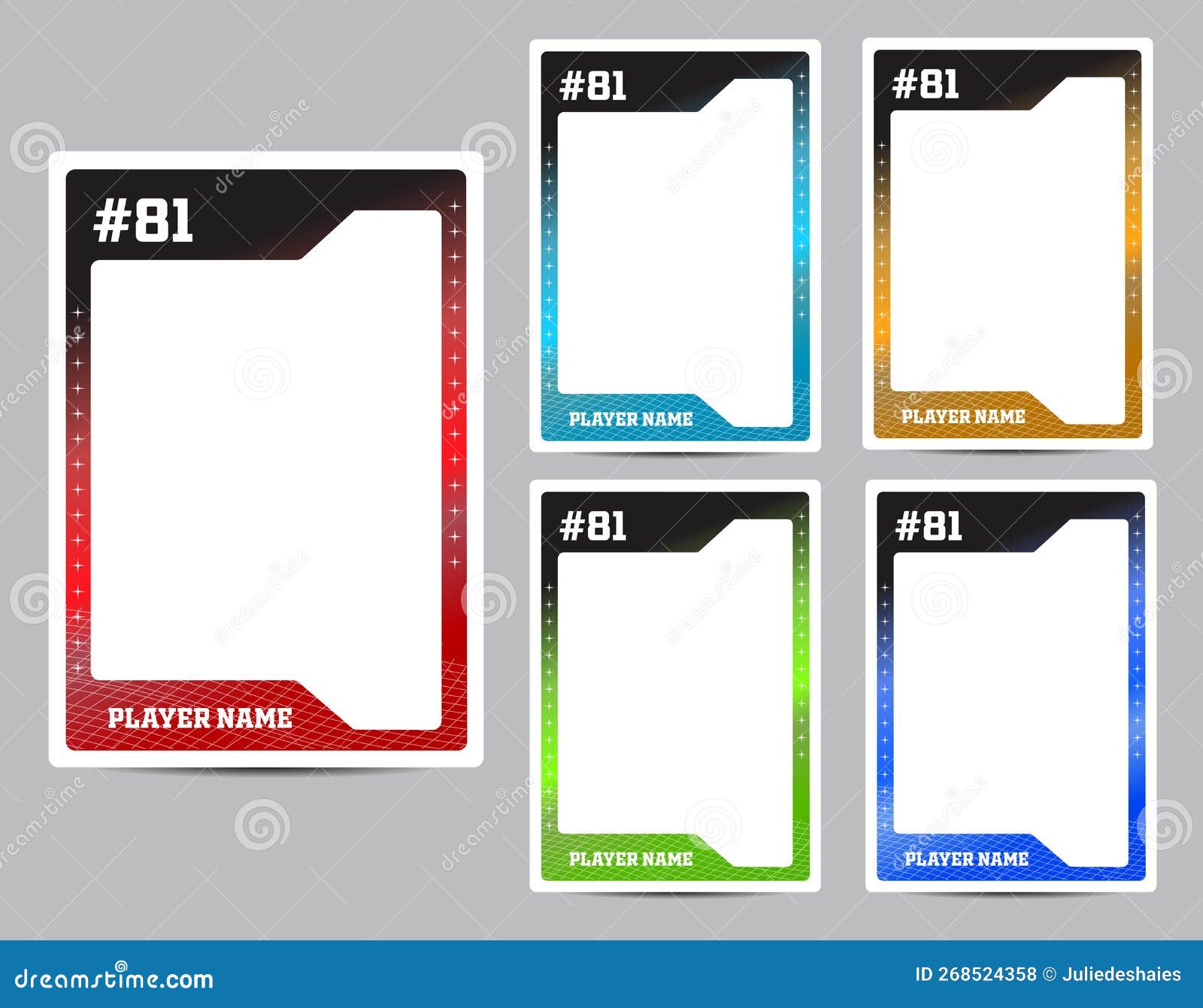 Sport Player Trading Card Frame Border Template Stock Vector ... Sport Player Trading Card Frame Border Template Stock Vector ...