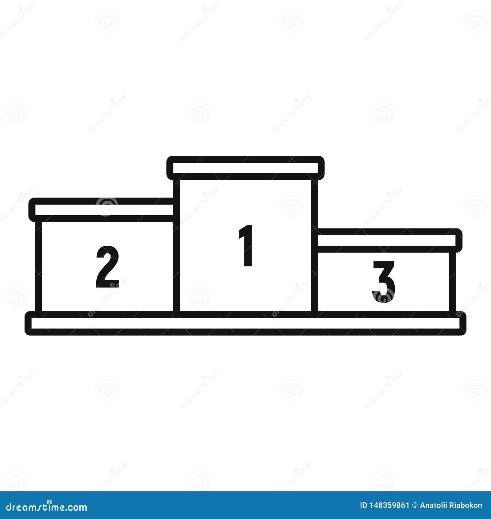 Sport Podium Icon, Outline Style Stock Vector - Illustration of award ...