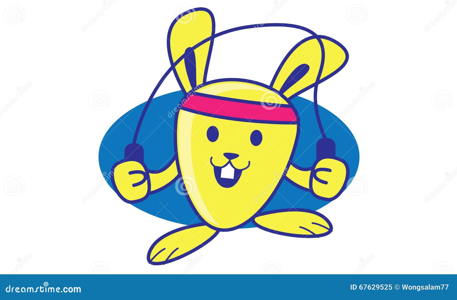 Sport Rabbit stock vector. Illustration of white, happy - 67629525