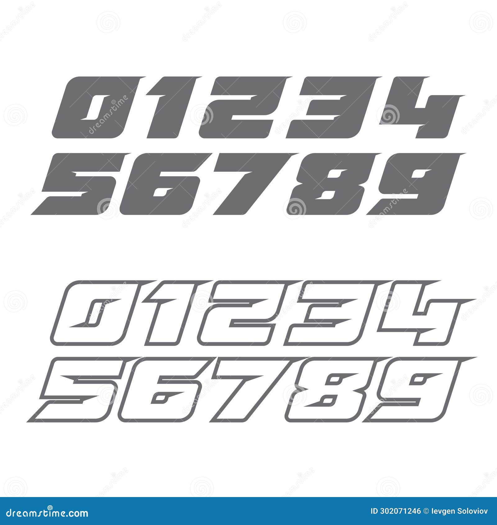 Sport race numbers set stock vector. Illustration of number - 302071246