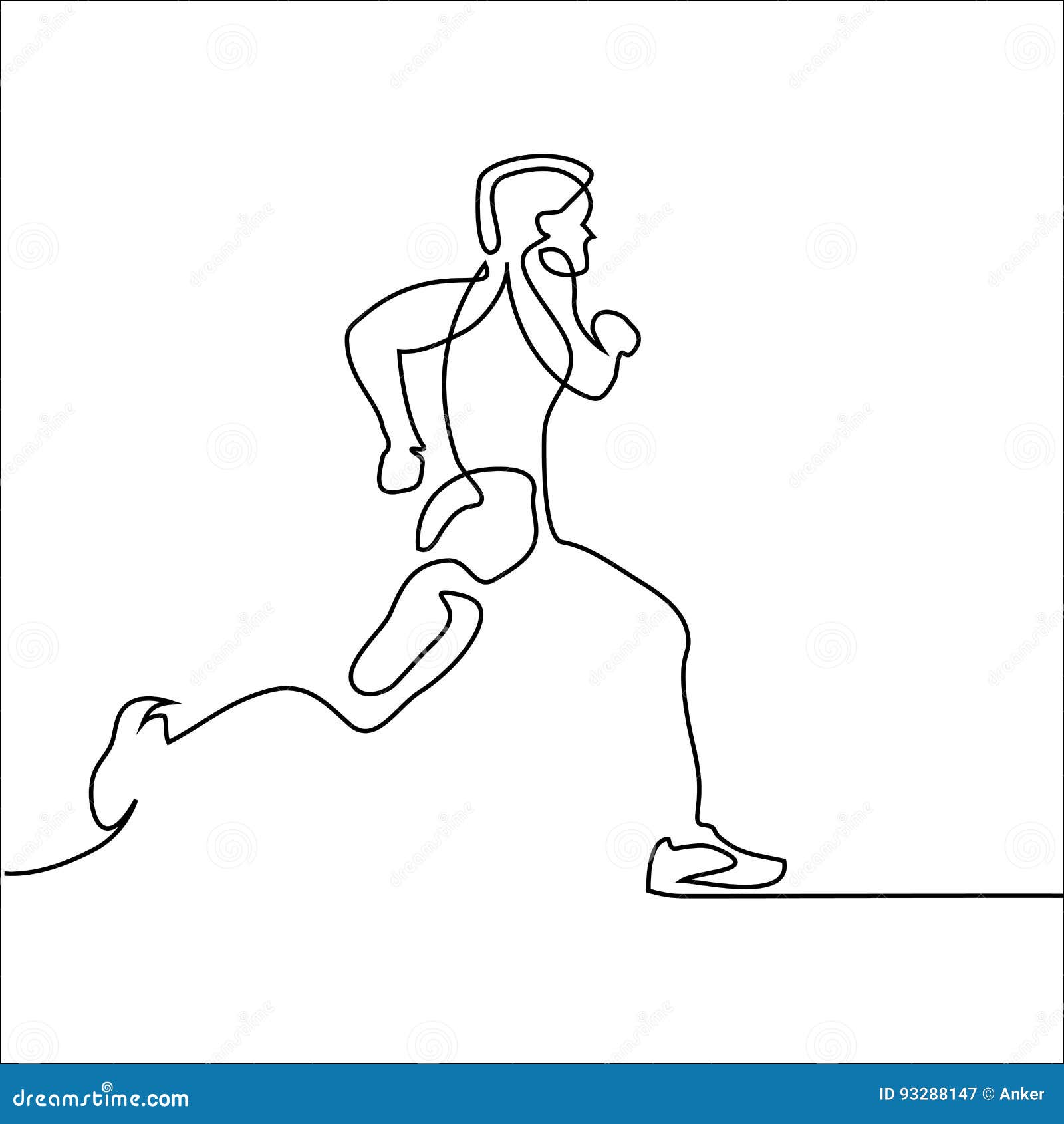 Sport Running People Cutout Flat Silhouette. Cartoon Vector ...